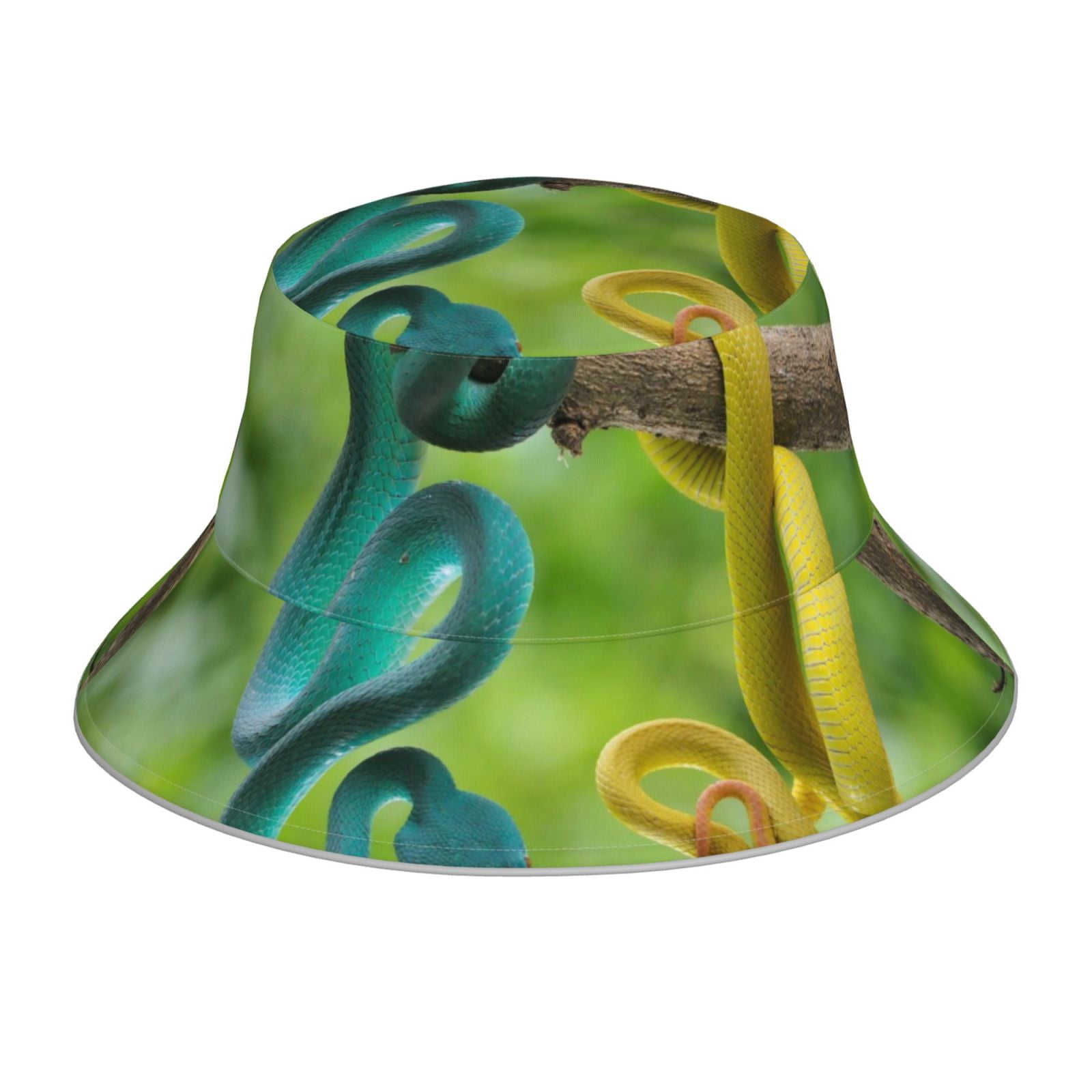 Balery Blue Viper And Yellow Viper Snake Sun Hats for Men Women Bucket ...