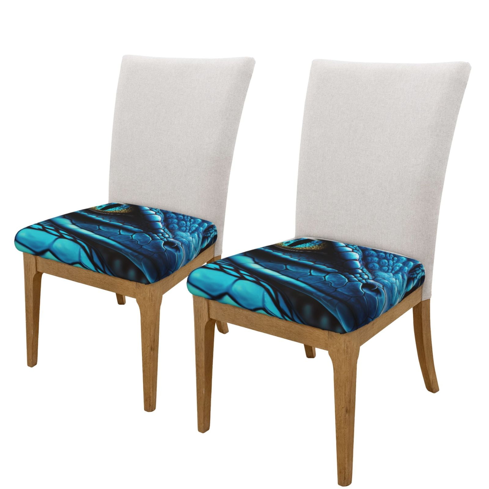 Balery Blue Viper Snake Closeup Face Stretch Couch Cushion Covers, Individual Sofa Cushion ...