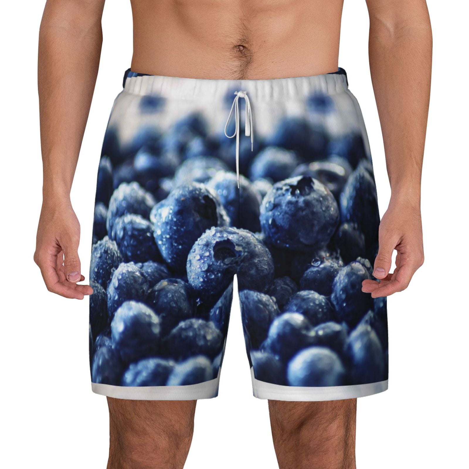 Balery Blueberry Mens Swim Trunks Swim Shorts for Men Quick Dry Inseam ...