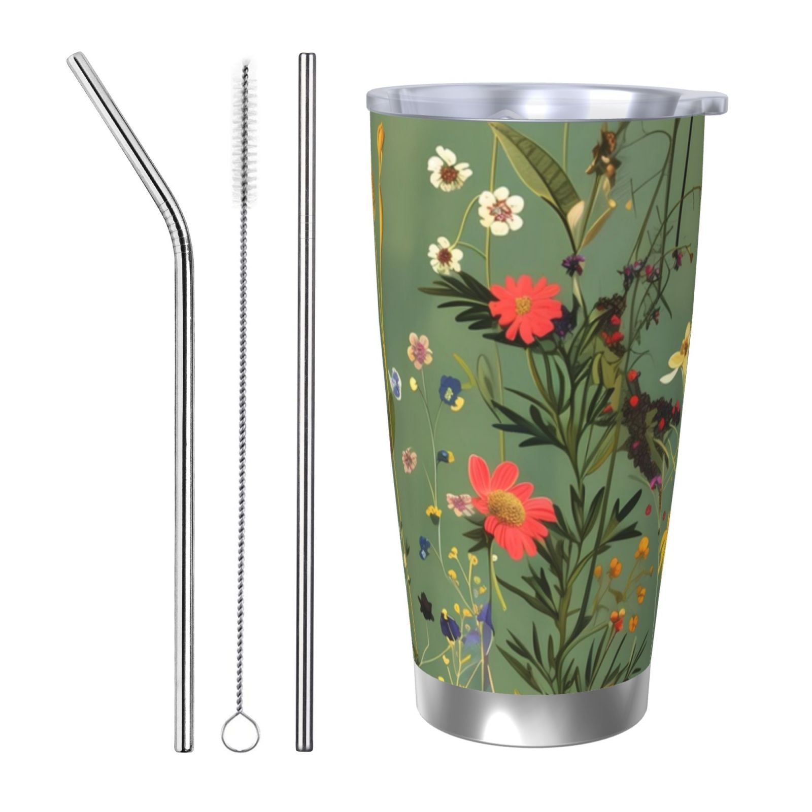 Balery Botanical Garden With Cats Pattern 20oz Insulated Car Cup with ...