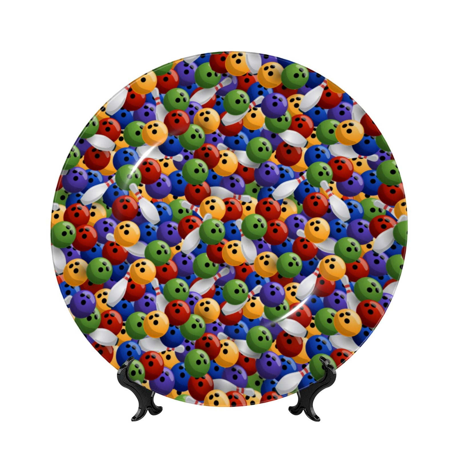 Balery Bowling Colorful Print Bone China Decorative Plate Ceramic ...