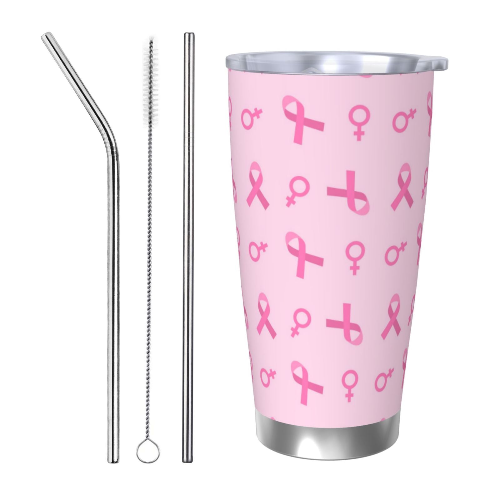 Balery Breast Cancer Awareness 1 Pattern 20oz Insulated Car Cup with ...
