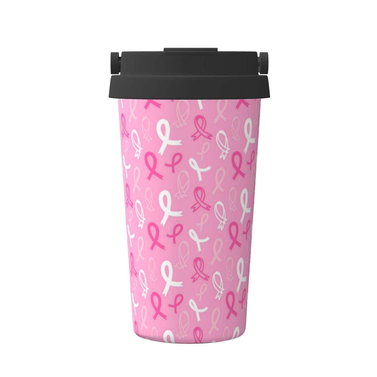 Balery Breast Cancer Awareness (3) Pattern Insulated Coffee Travel Mug ...