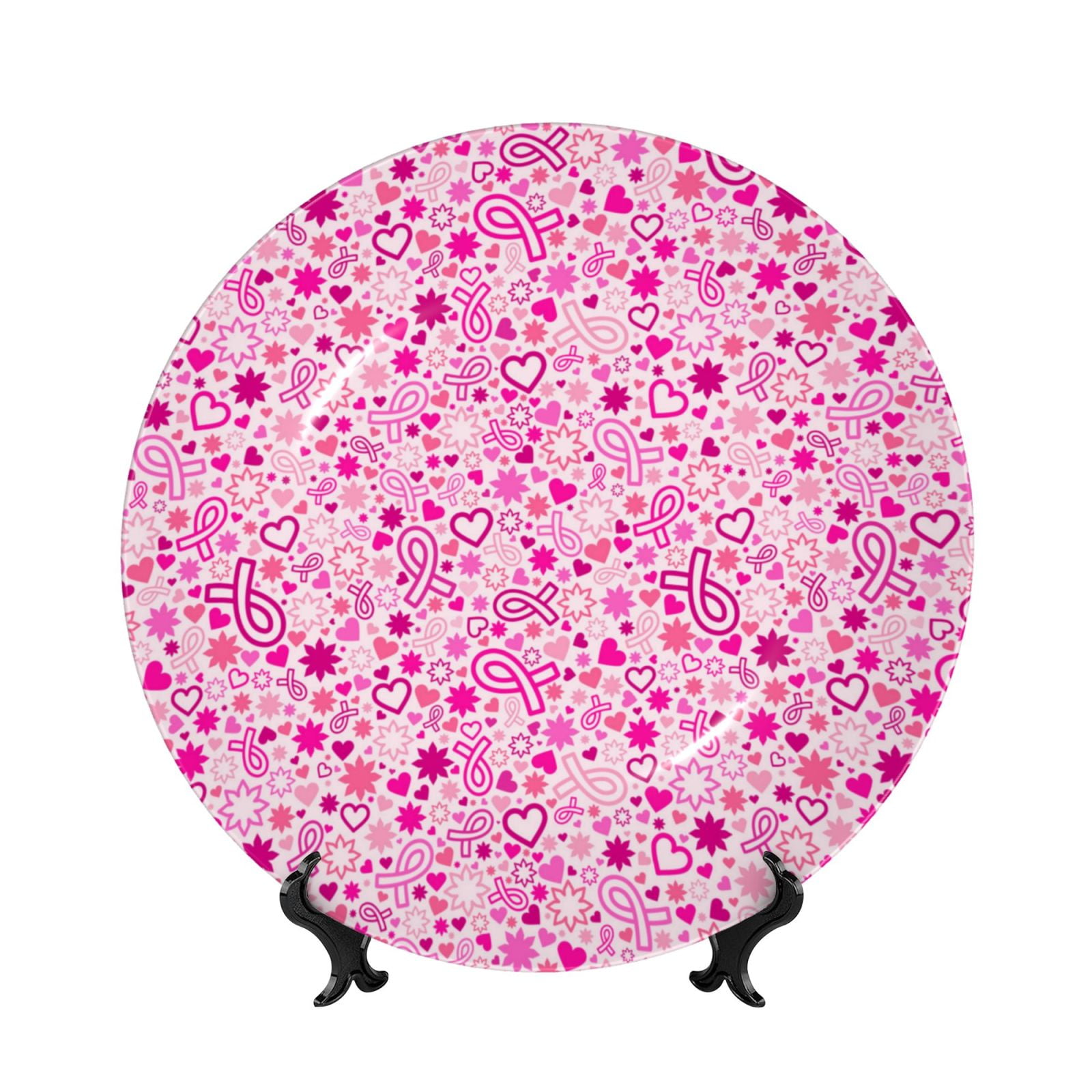 Balery Breast Cancer Awareness2 Print Bone China Decorative Plate ...