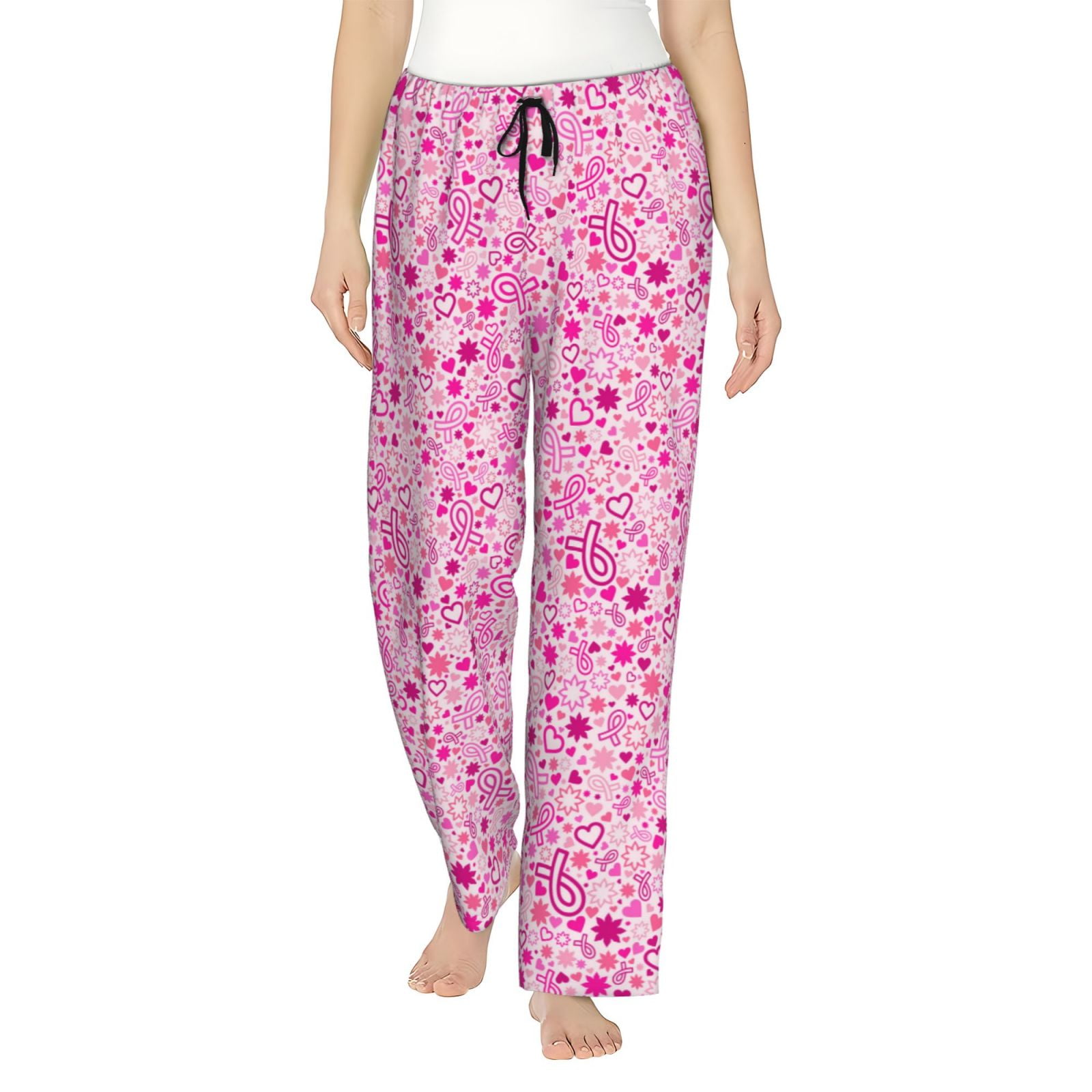 Balery Breast Cancer Awareness2 print Women's Pajama Pants,Ultra ...