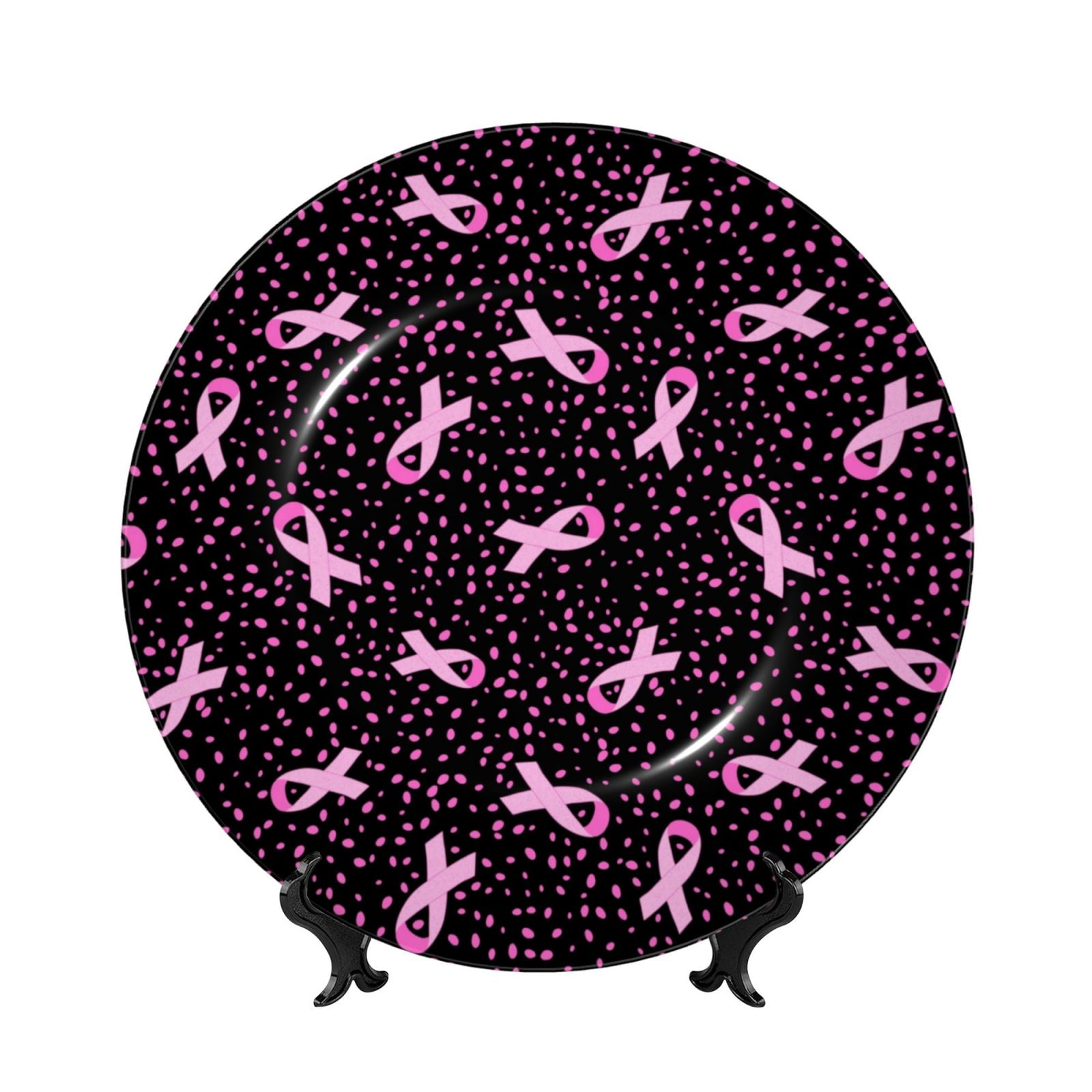 Balery Breast Cancer Awareness3 Print Bone China Decorative Plate ...
