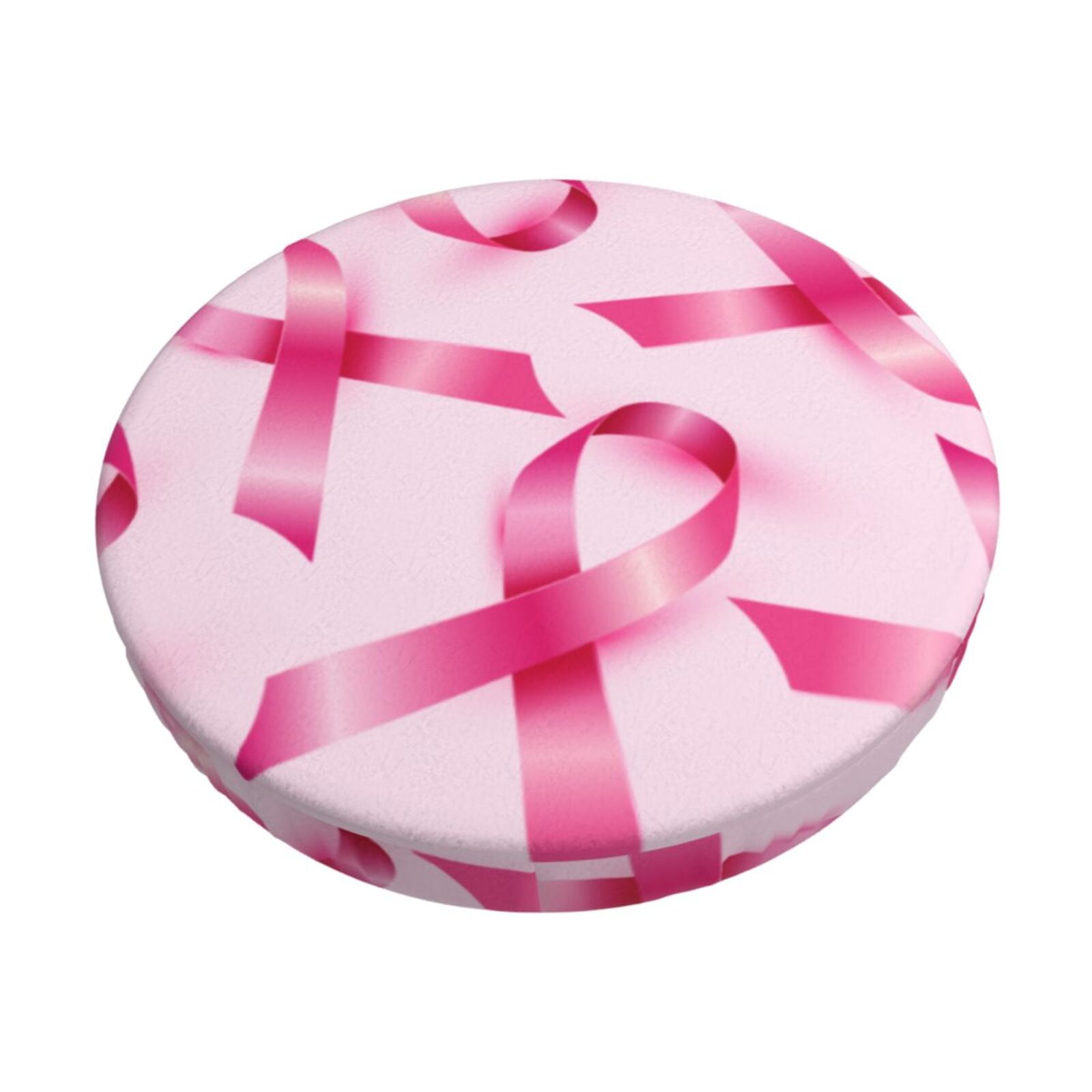 Balery Breast Cancer Ribbons Awareness Velvet Round Bar Chair Cushion ...