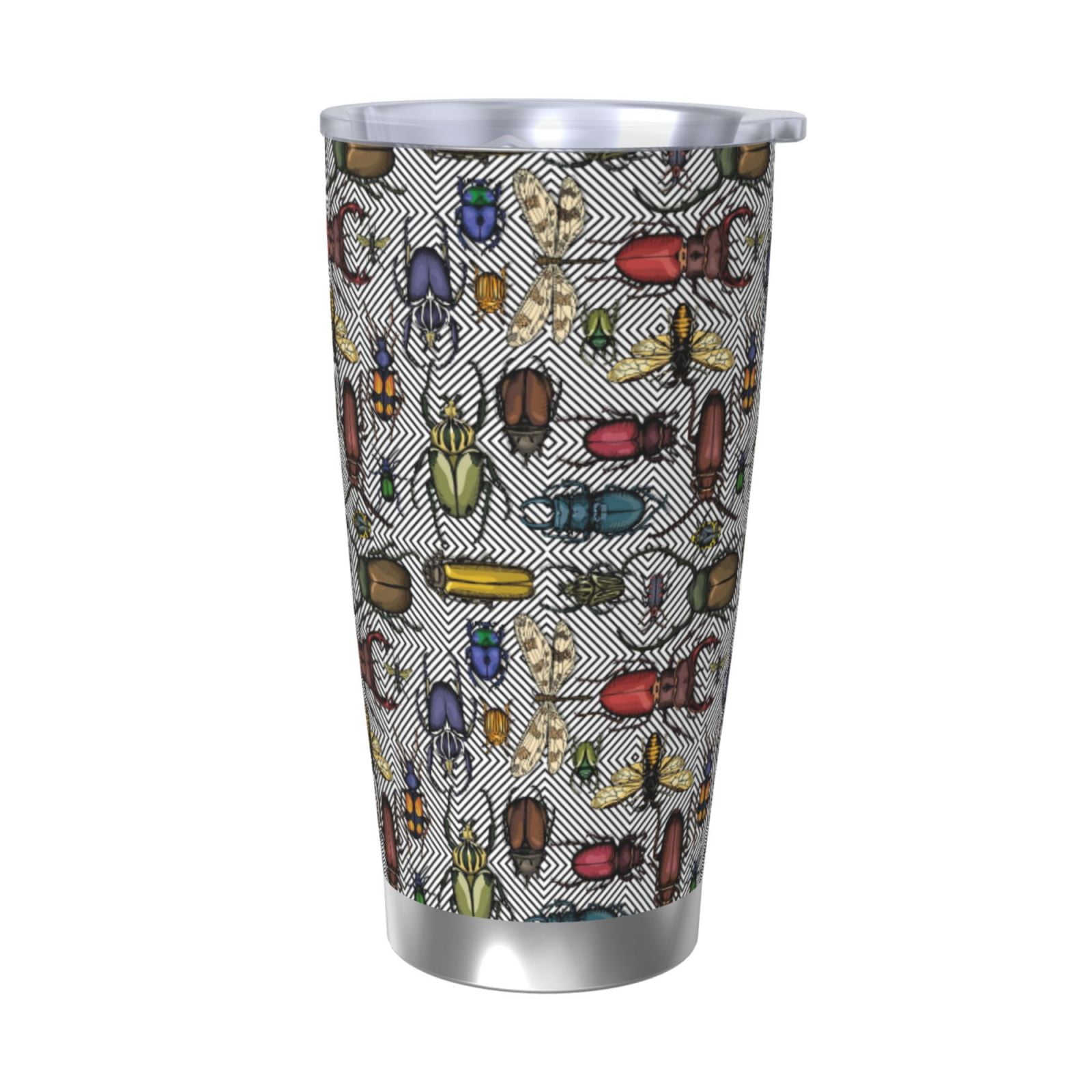 Balery Bright Insects Pattern 20oz Insulated Car Cup with Dual Drink ...