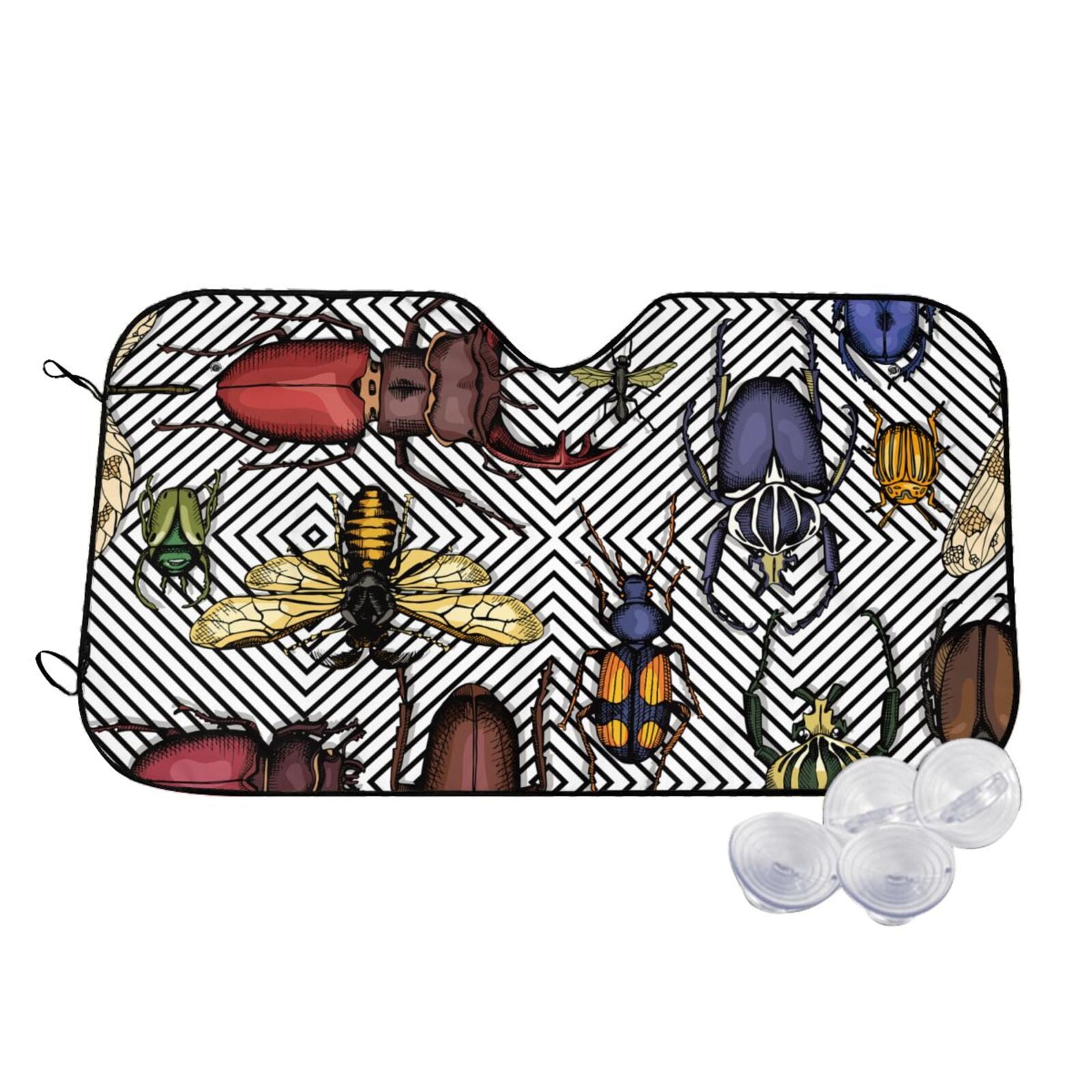 Balery Bright Insects Print Car Windshield Sun Shade,Windshield ...