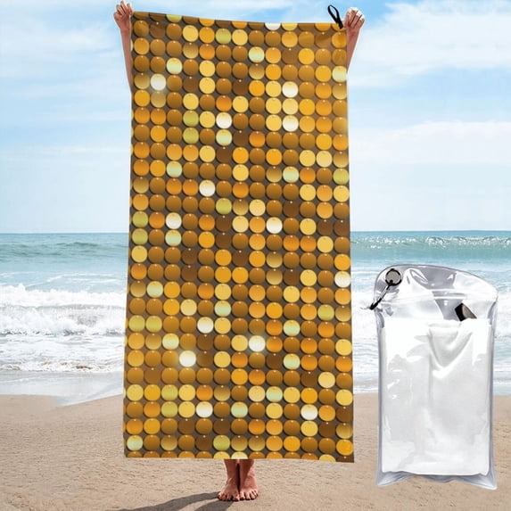 Balery Bright Shiny Golden Print Towels - Luxurious Jumbo Bath Sheet ...