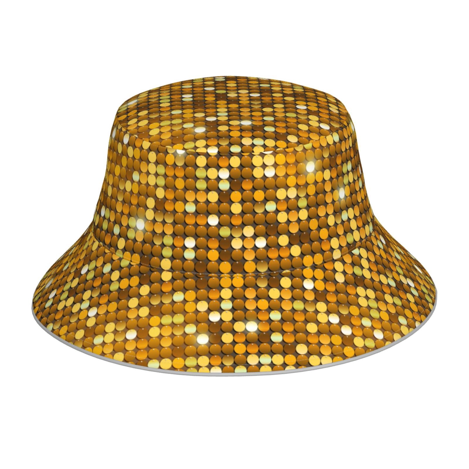 Balery Bright Shiny Golden Sun Hats for Men Women Bucket Hat UPF 50 ...