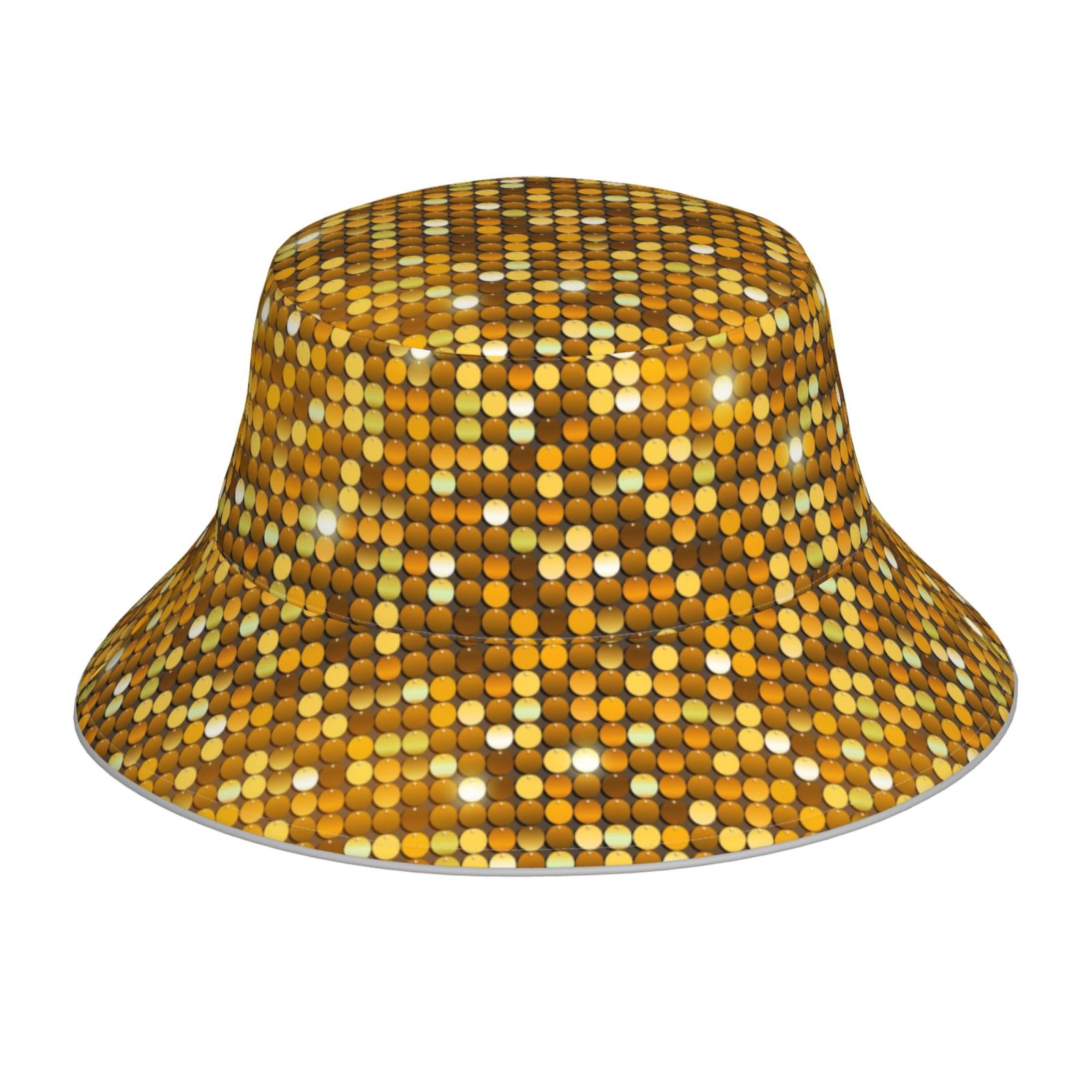 Balery Bright Shiny Golden Sun Hats for Men Women Bucket Hat UPF 50 ...
