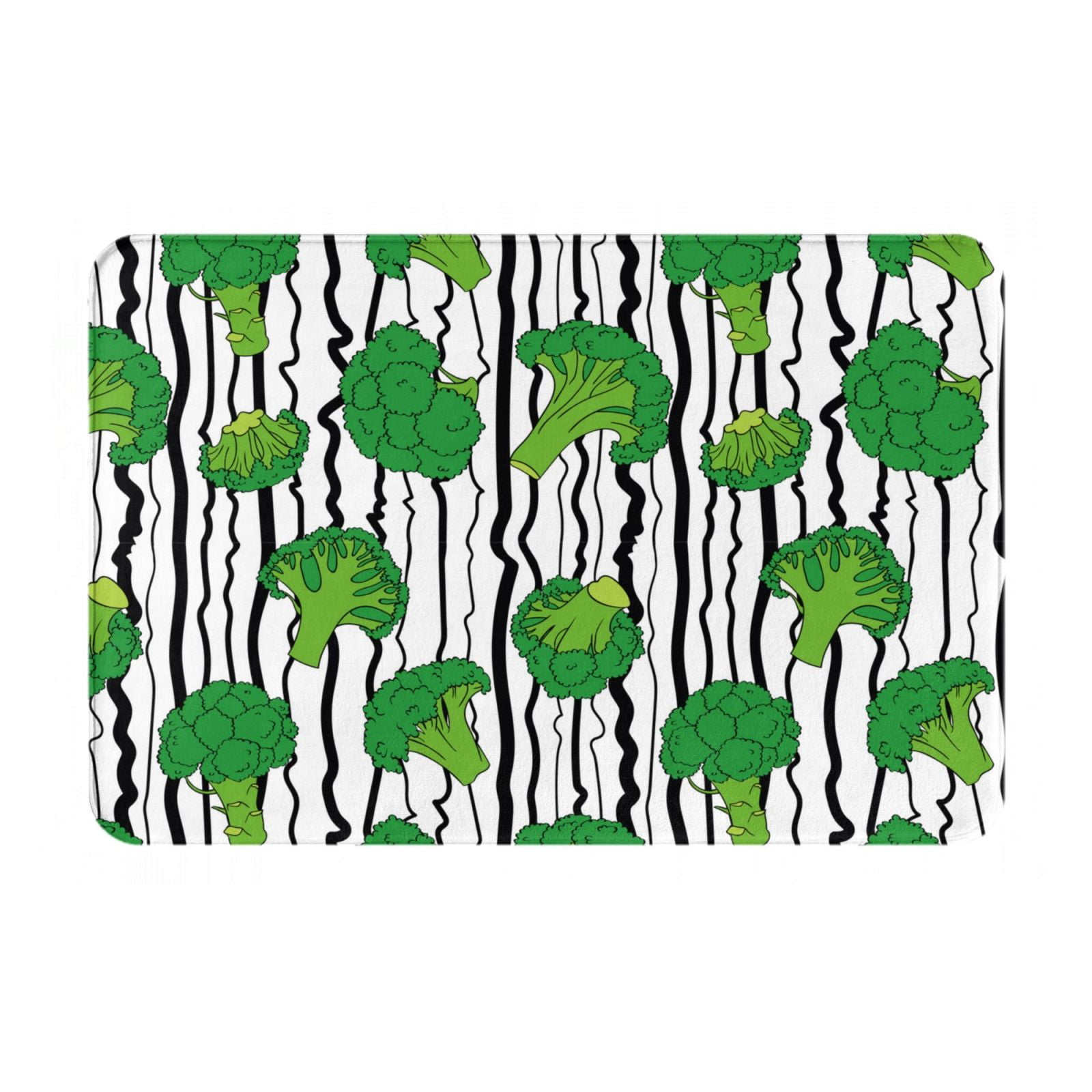 Balery Broccoli 2 Doormat, Durable Flannel Fabric, Waterproof Stain and ...