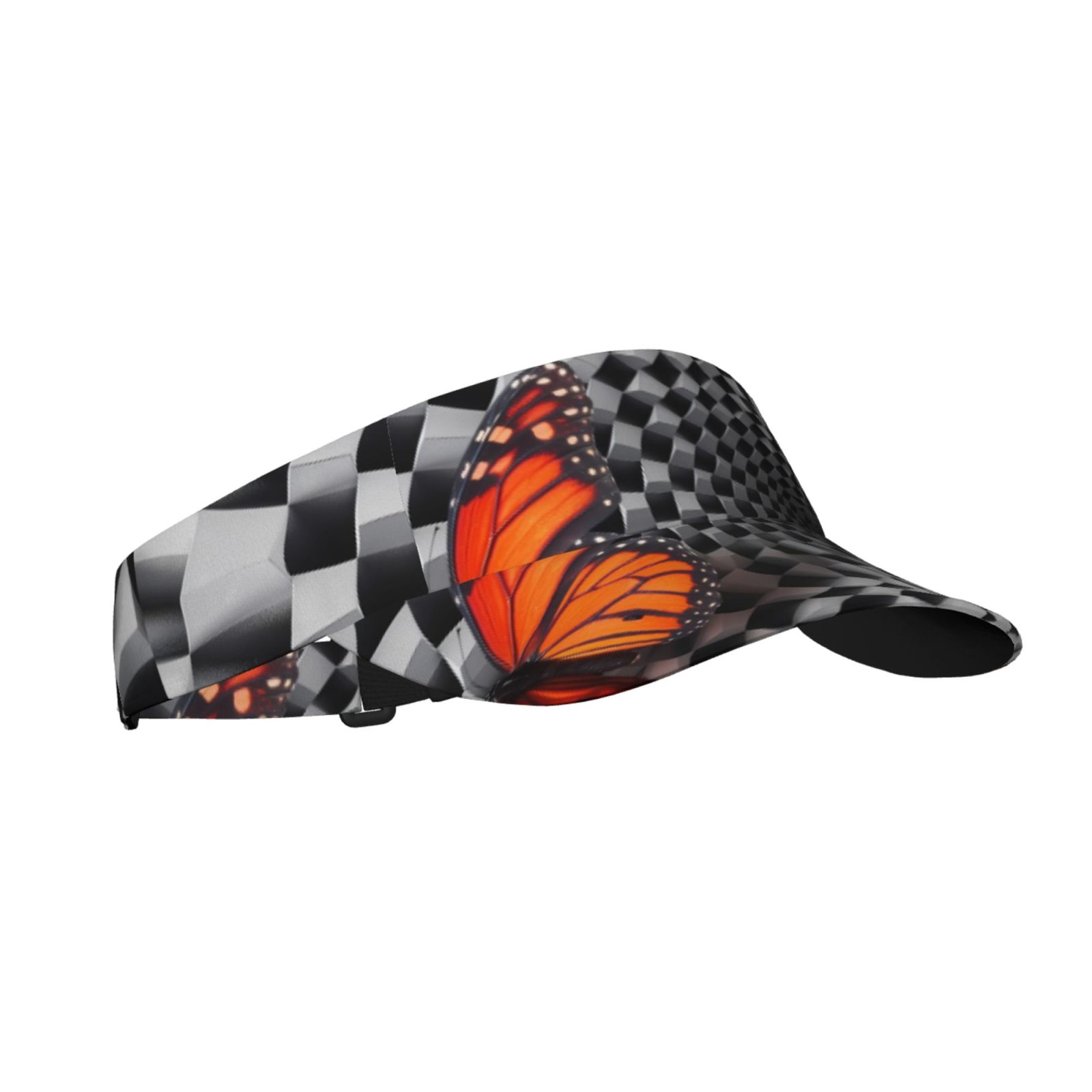 Balery Butterflies Optical Illusion Sport Wear Athletic Visor Sun ...