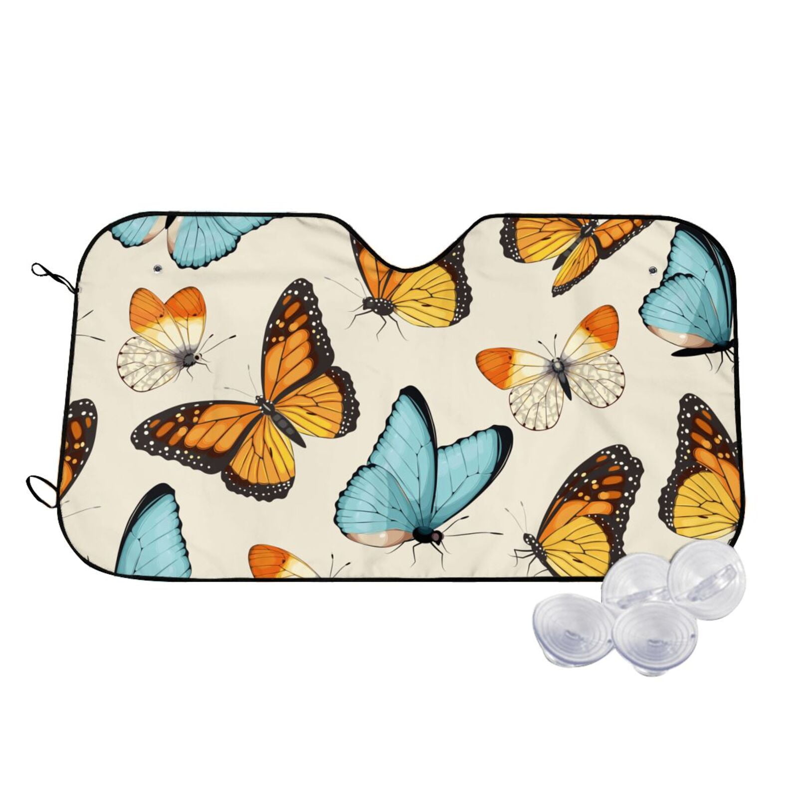 Balery Butterflies Print Car Windshield Sun Shade,Windshield Sunshade ...