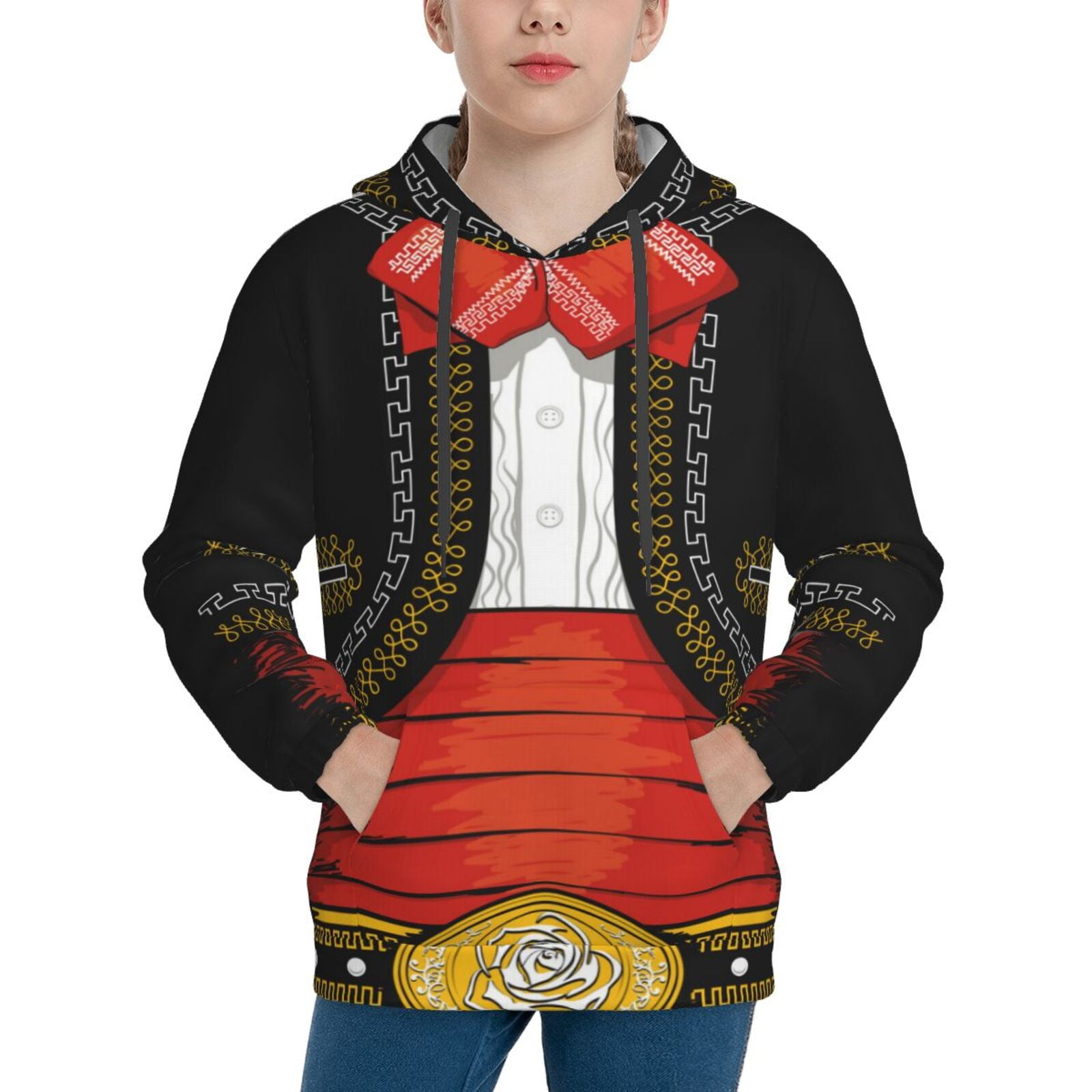 Balery CHARRO SUIT Pattern Boys Hoodie, Youth Pullover Hooded ...