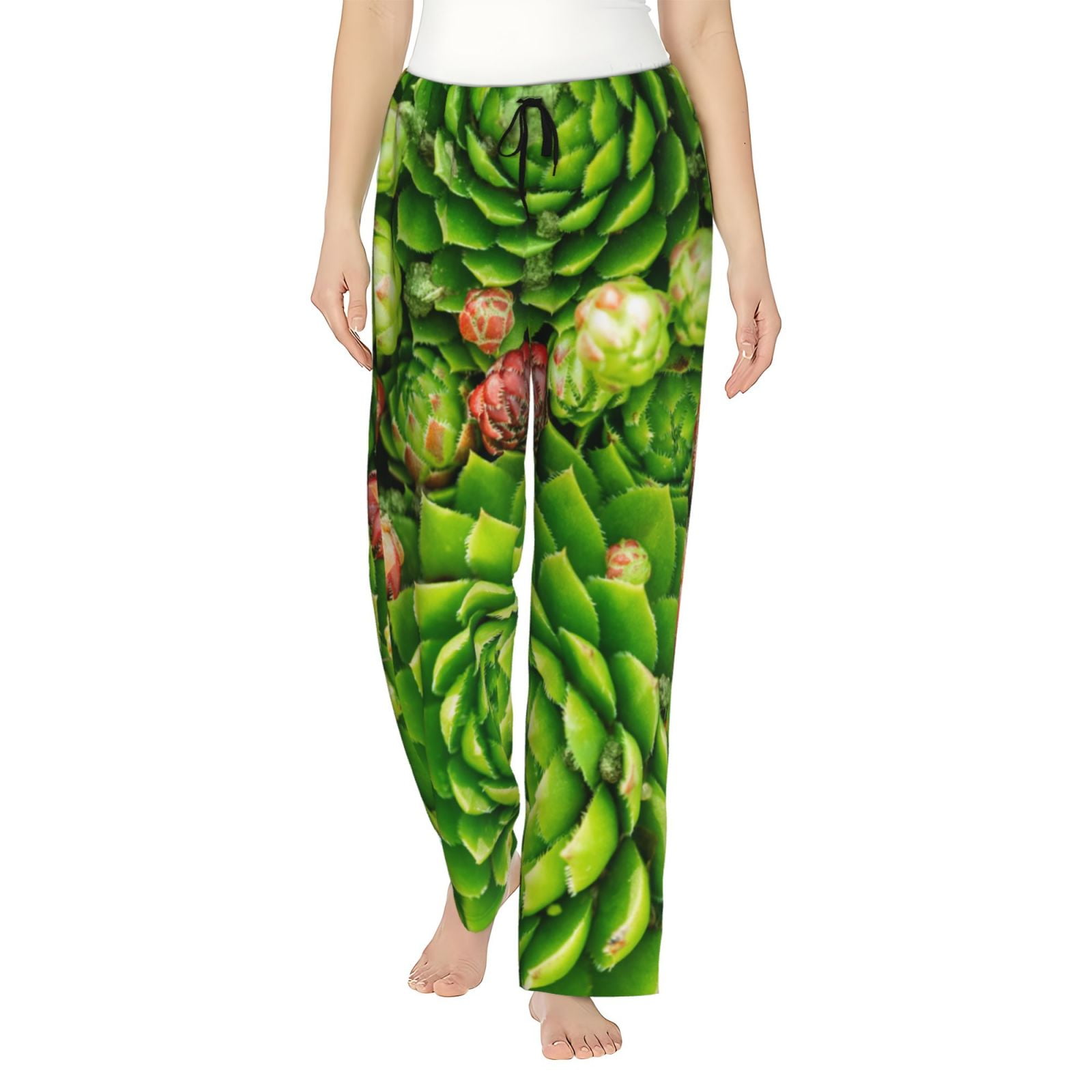 Balery Cactus And Succulents print Women's Pajama Pants,Ultra ...