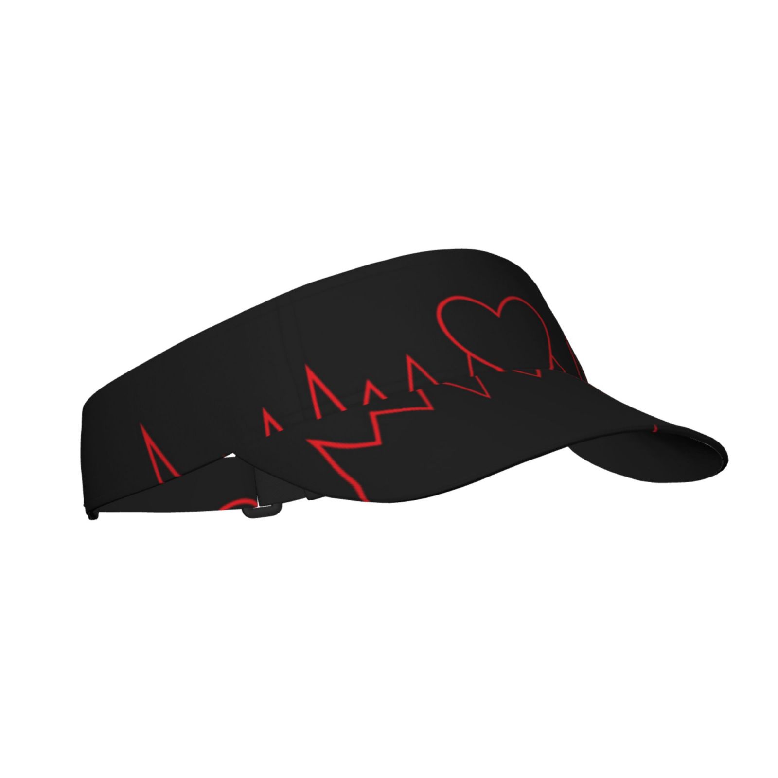 Balery Cardiogram and Heart Sport Wear Athletic Visor Sun Sports Visor ...
