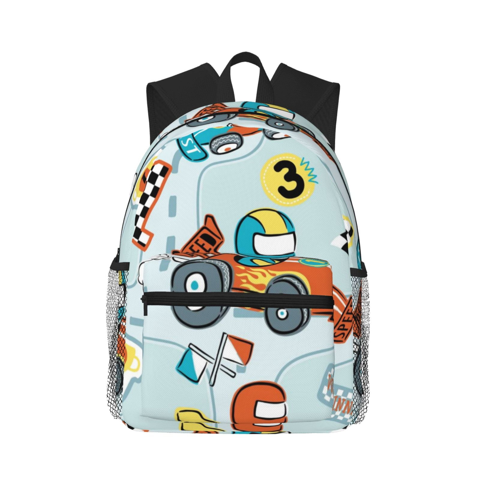 Balery Cartoon Car Racing Backpack for Women Men,Lightweight Casual ...