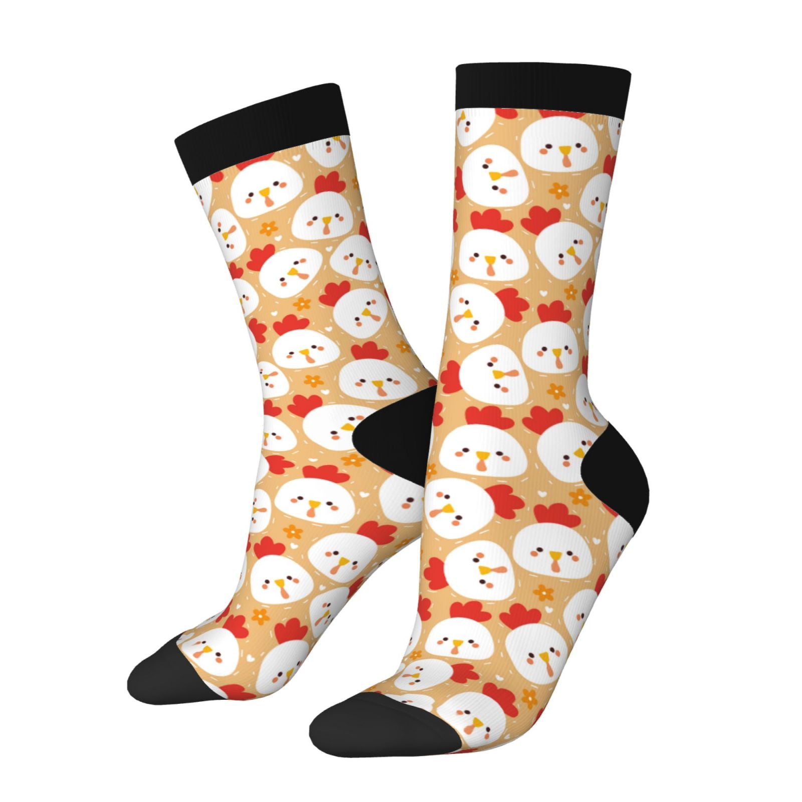 Balery Cartoon Chicken Pattern Crew Socks Unisex– Soft & Breathable ...
