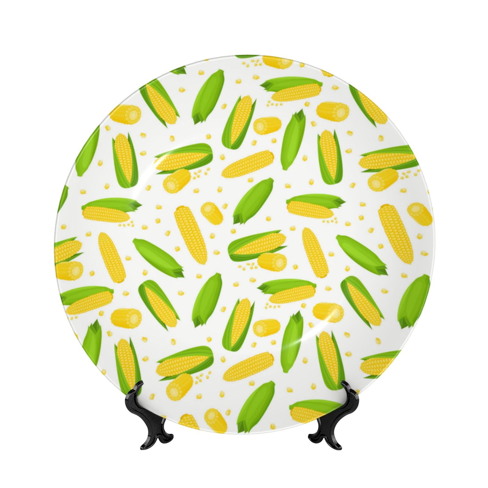 Balery Cartoon Corn Print Bone China Decorative Plate Ceramic Dinner ...