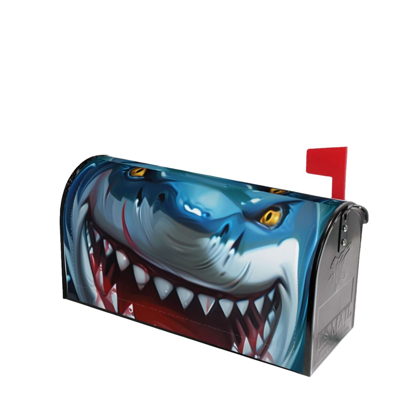 Balery Cartoon Cute Shark Mailbox Cover - Standard Size-21x18 in ...