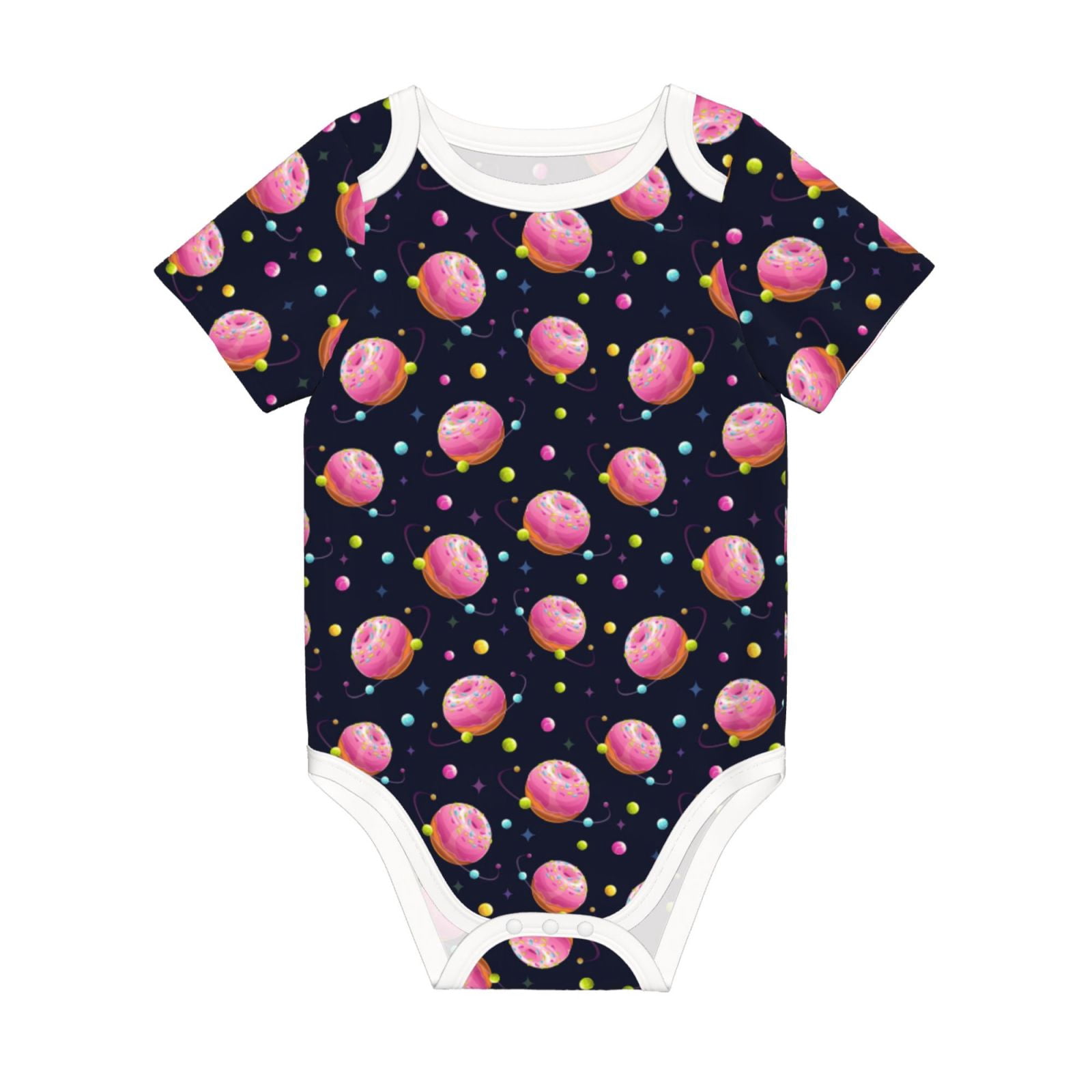 Balery Cartoon Donut Planets Pattern Baby Climbing Clothes Infant ...