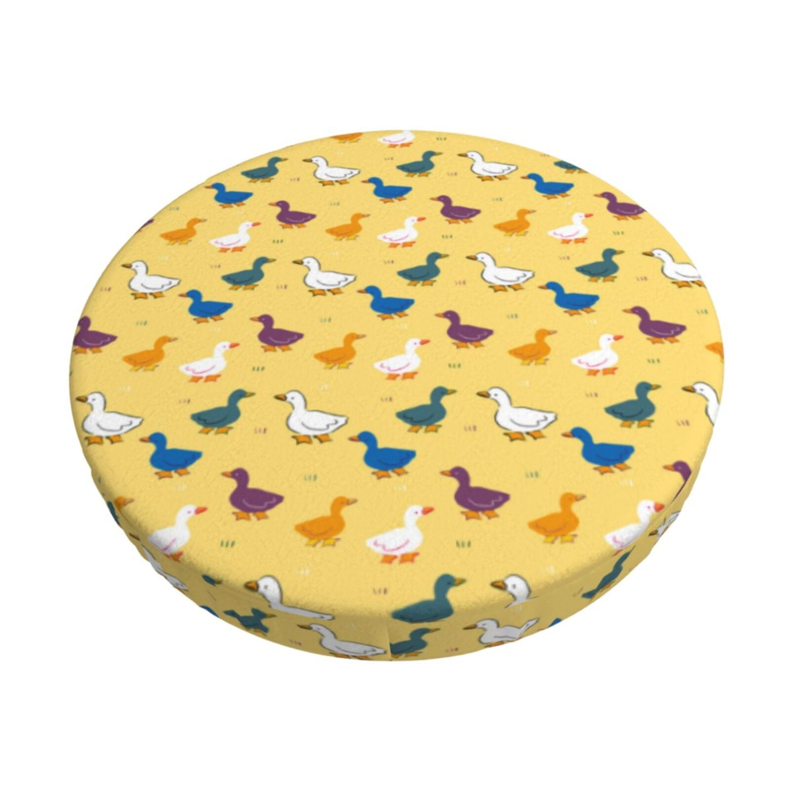 Balery Cartoon Duck Pattern Round Bar Stool Seat Covers Velvet Fabric ...
