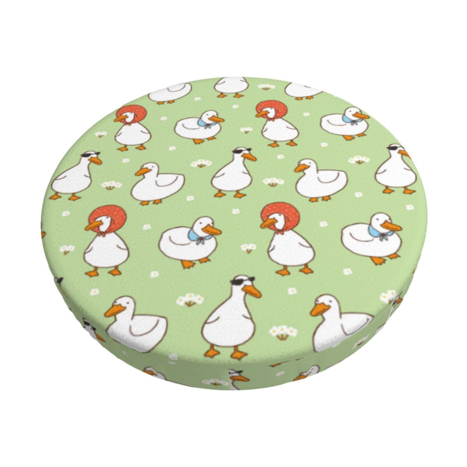 Balery Cartoon Duck Round Bar Stool Seat Covers Velvet Fabric ...