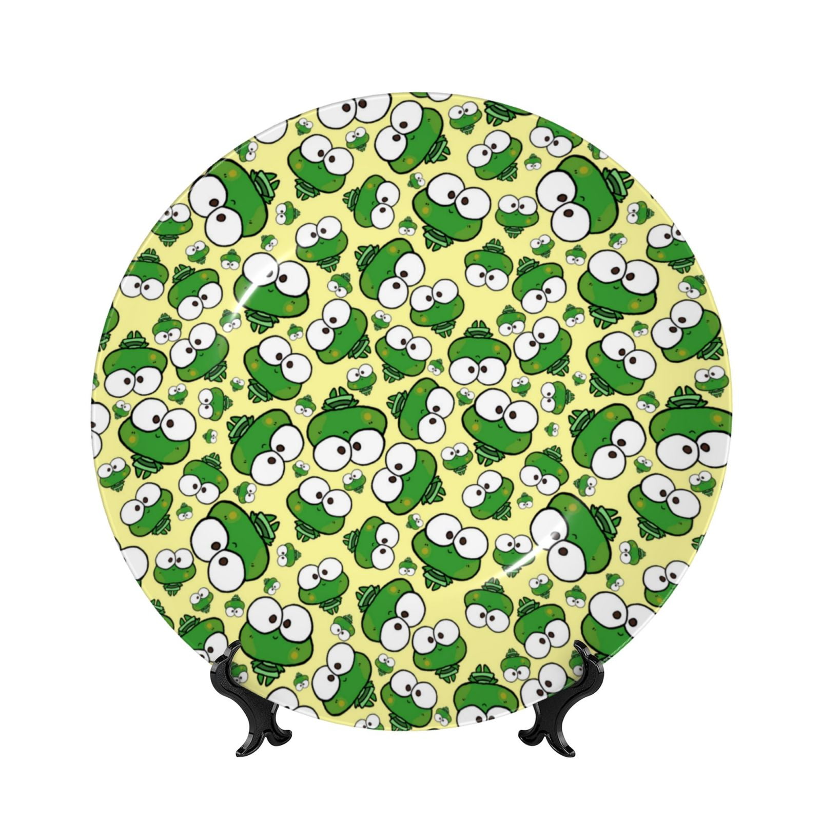 Balery Cartoon Frogs Print Bone China Decorative Plate Ceramic Dinner ...