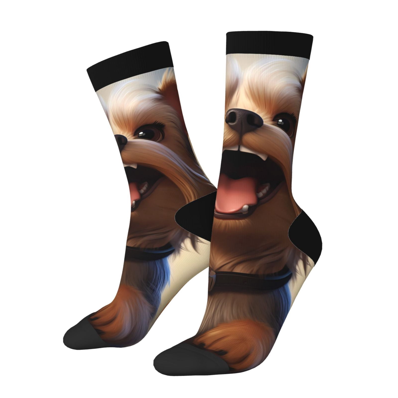 Balery Cartoon Happy Cute Puppy Pattern Crew Socks Unisex– Soft ...