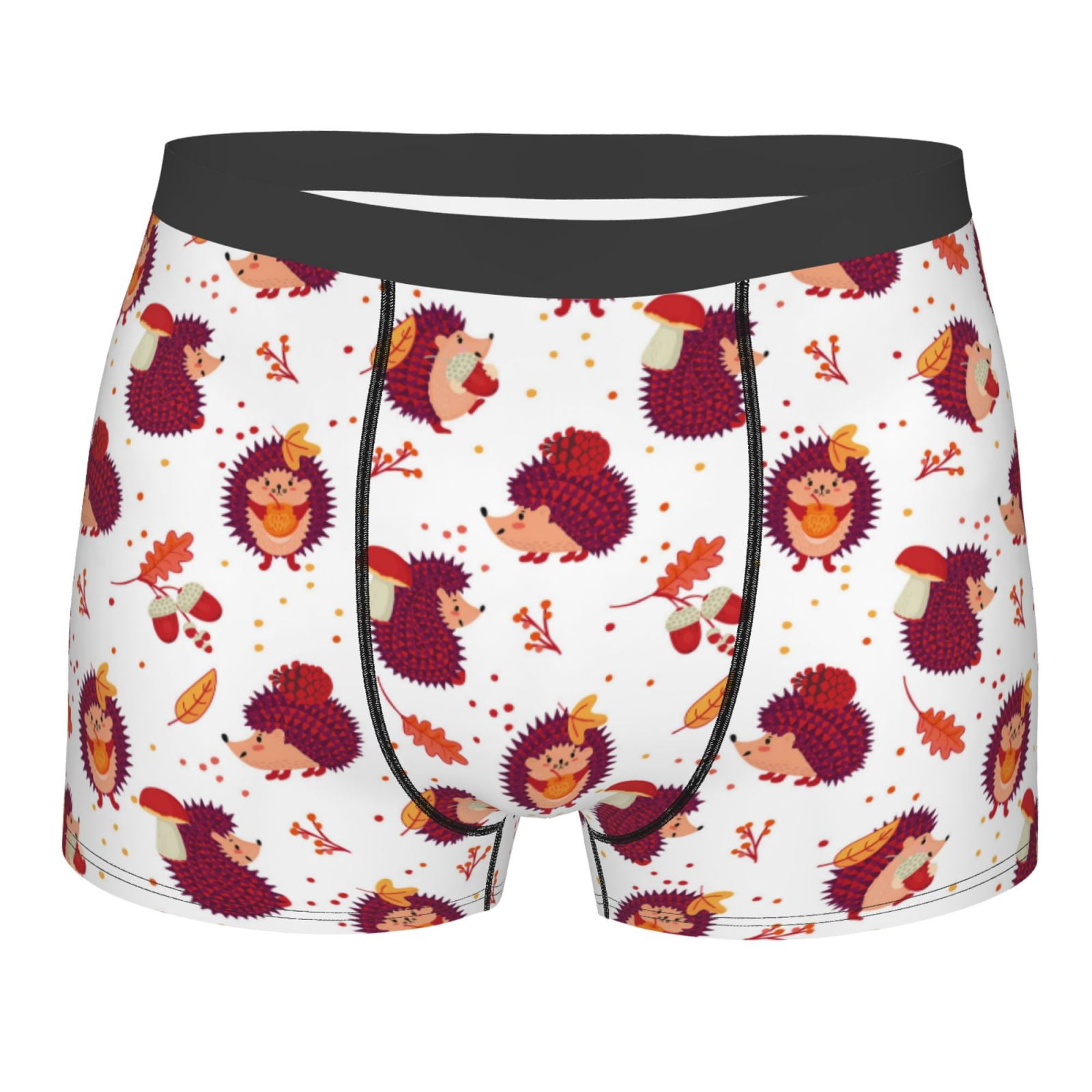 Balery Cartoon Hedgehogs Men's Boxer Briefs, Soft and Breathable Cotton ...