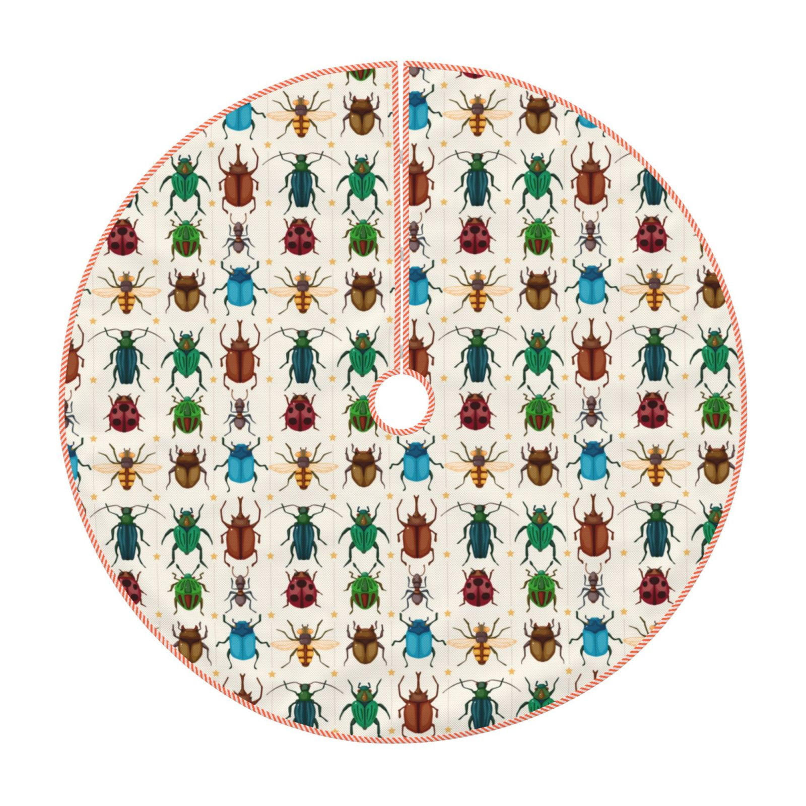 Balery Cartoon Insects Printed Christmas Tree Skirt , Merry Christmas ...