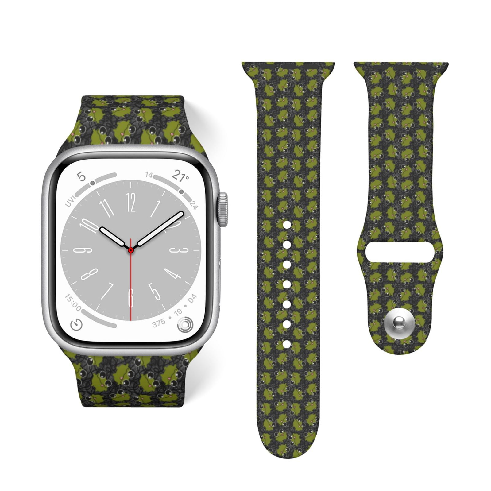 Balery Cartoon Kawaii Frogs1 Pattern Sport Bands Compatible with Apple ...
