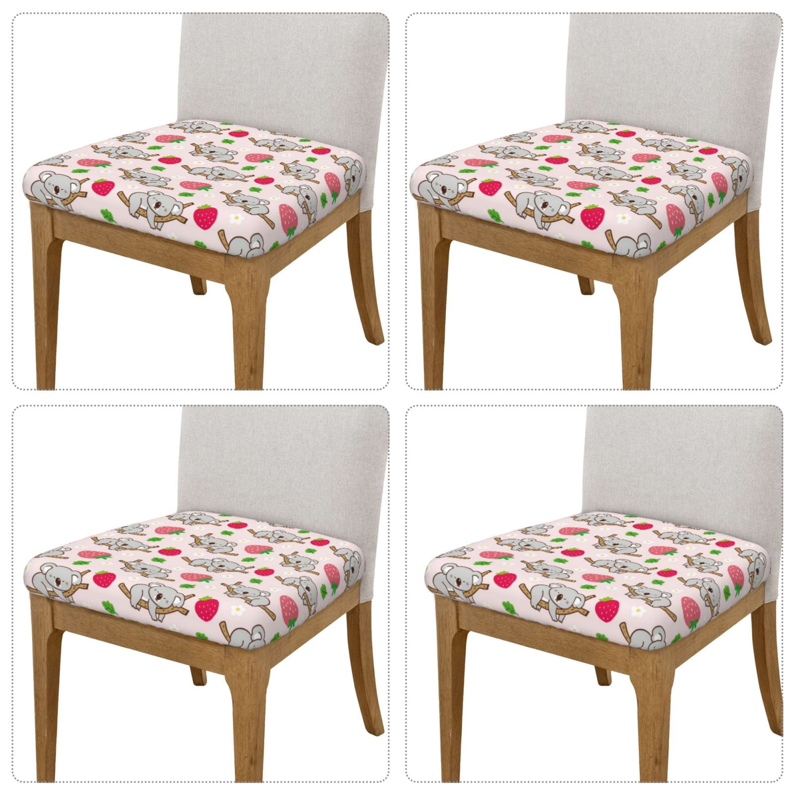 Balery Cartoon Koala Bear Stretch Couch Cushion Covers, Individual Sofa ...