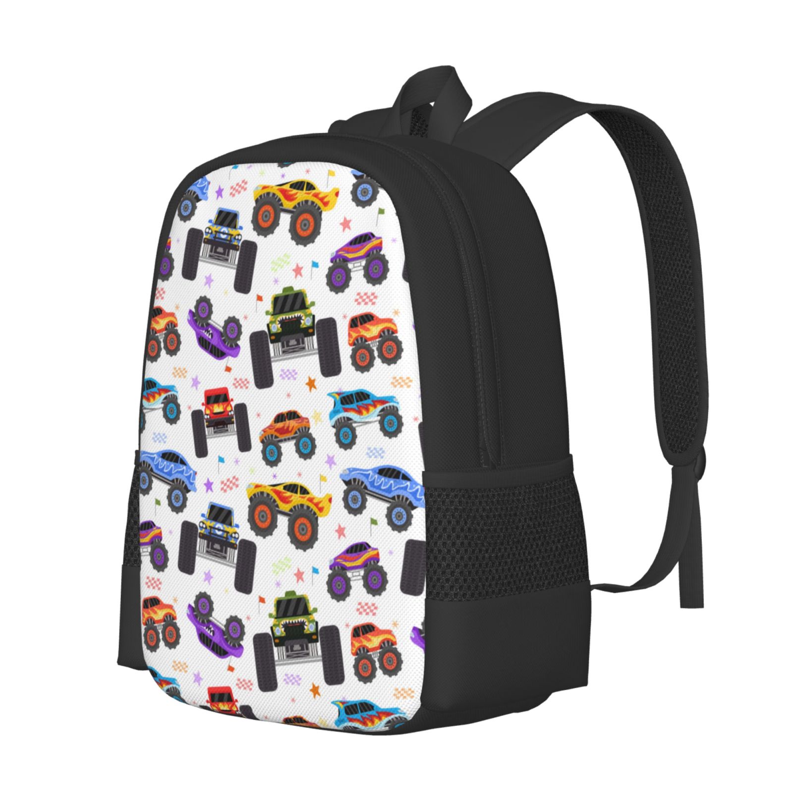 Balery Cartoon Monster Trucks1 Backpack for Men and Women - Durable ...
