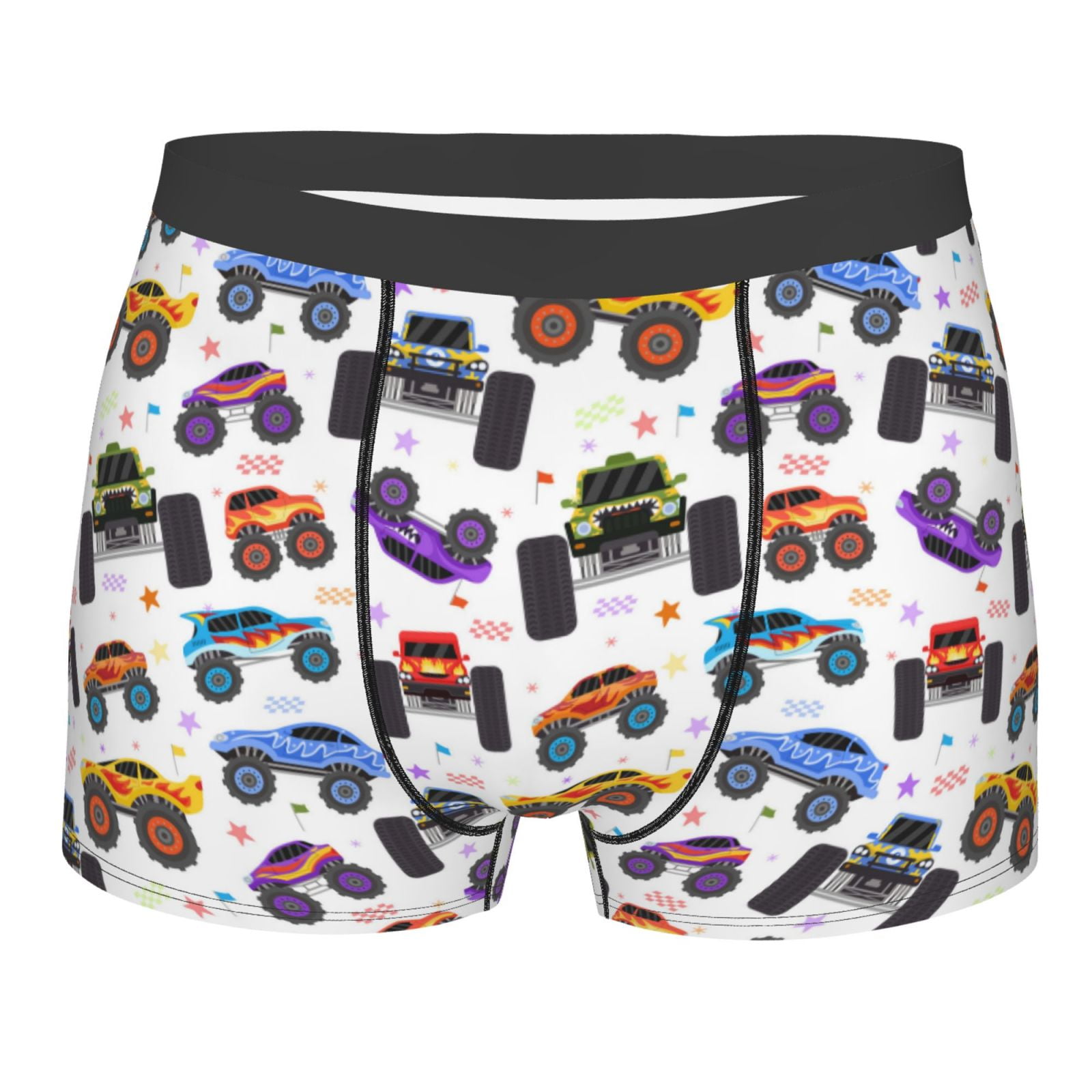 Balery Cartoon Monster Trucks1 Men's Boxer Briefs, Soft and Breathable ...