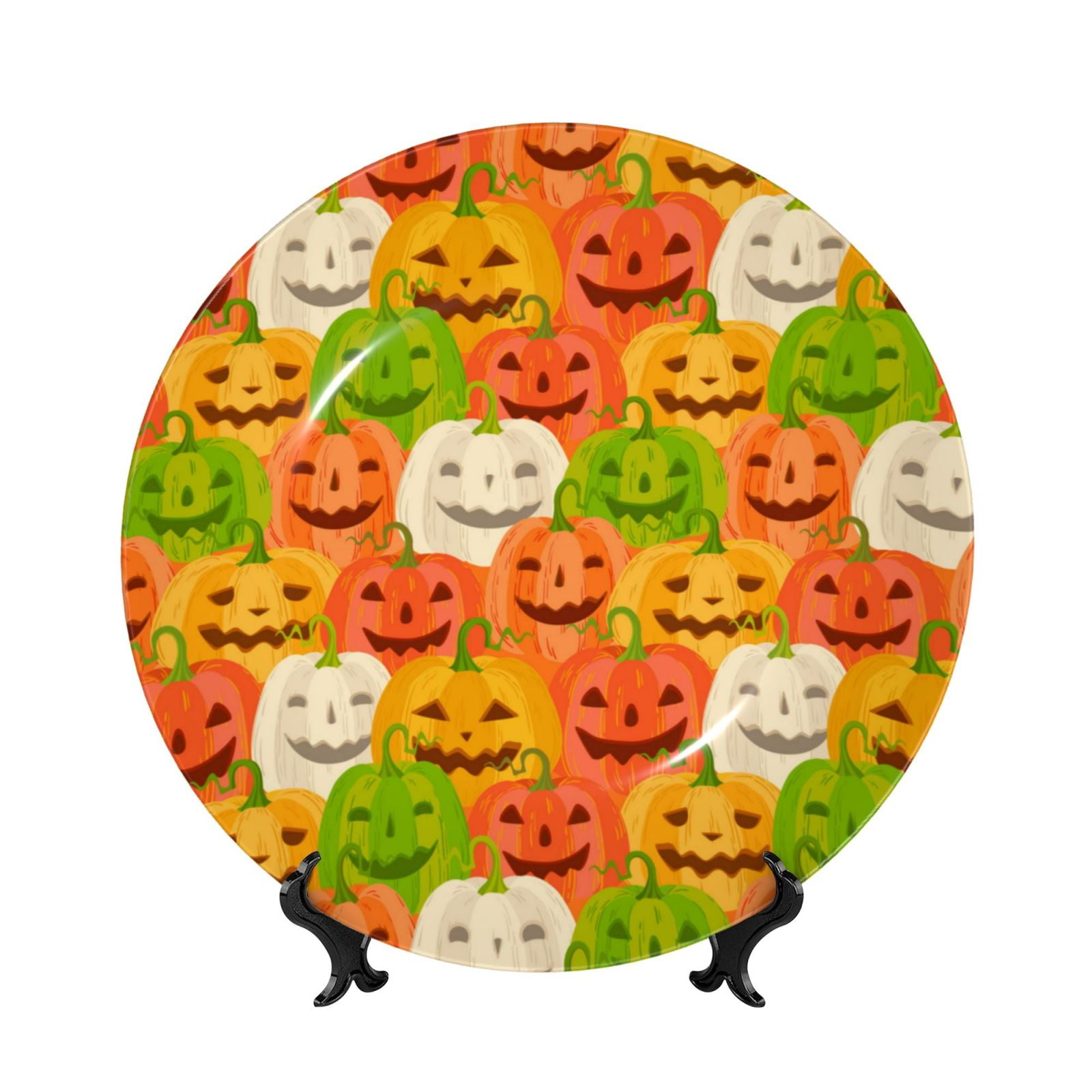 Balery Cartoon Pumpkins Print Bone China Decorative Plate Ceramic ...