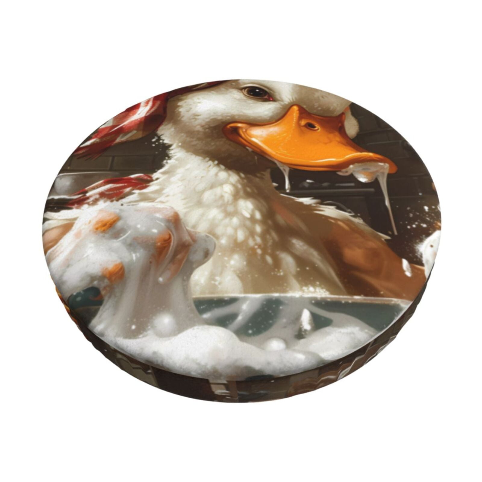 Balery Cartoon Scottish Duck Round Bar Stool Seat Covers Velvet Fabric ...