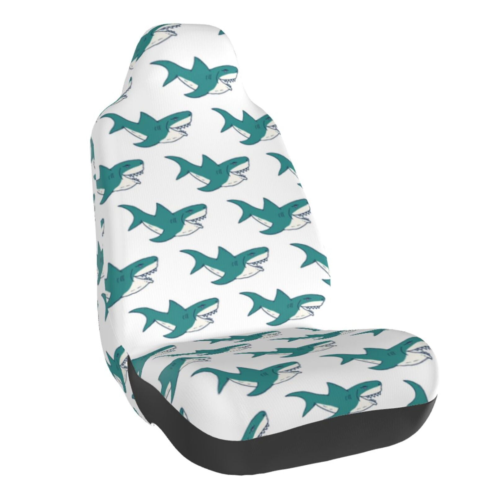 Balery Cartoon Shark Pattern Car Seat Cover - Soft & Breathable Front ...
