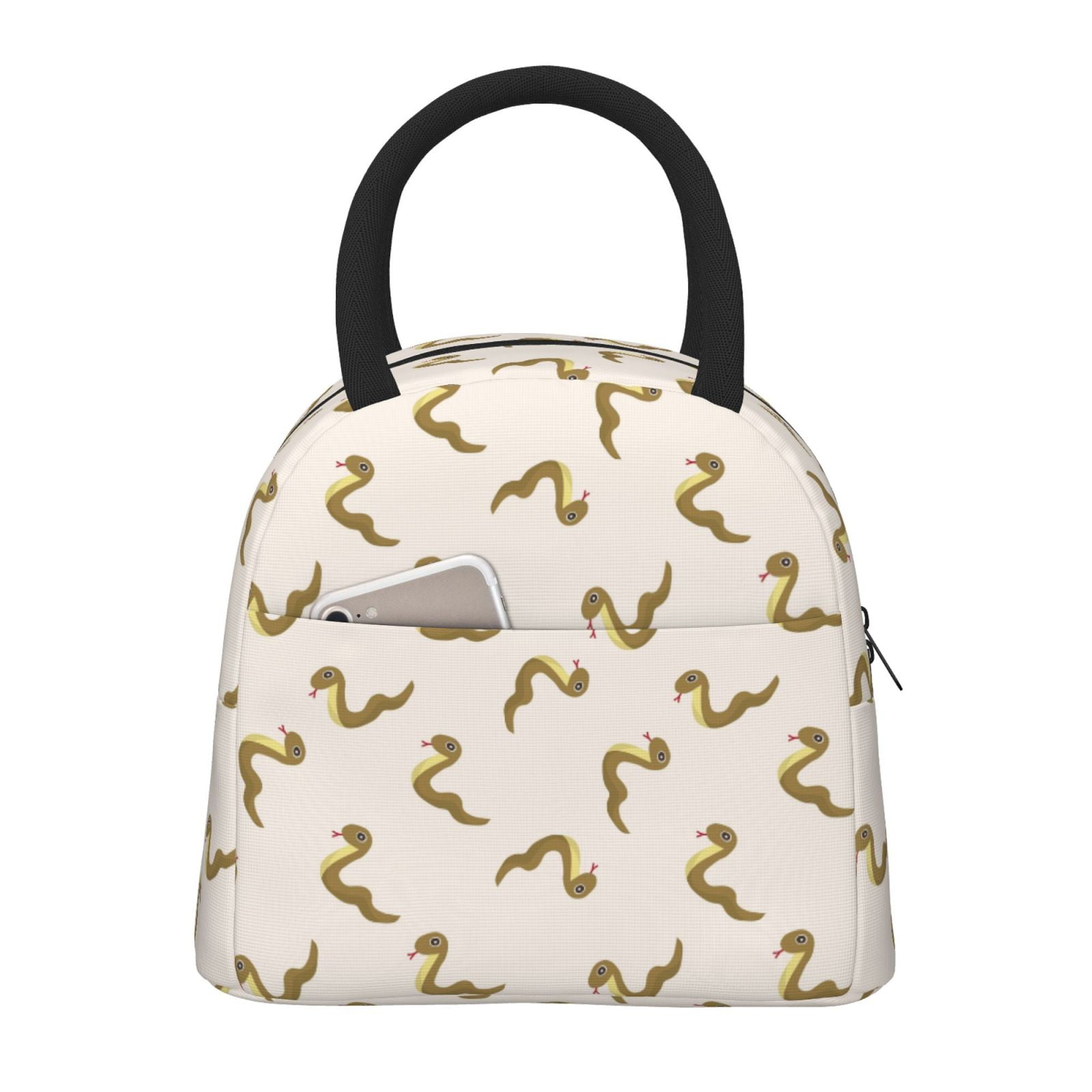 Balery Cartoon Snake Pattern Lunch Bag Women, Lunch Box, Lunch Bag ...