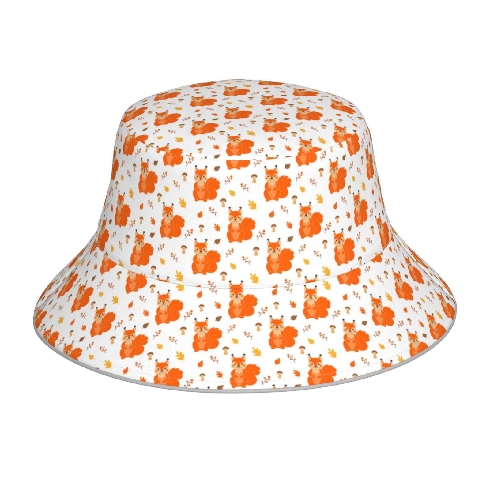 Balery Cartoon Squirrel Sun Hats for Men Women Bucket Hat UPF 50 ...