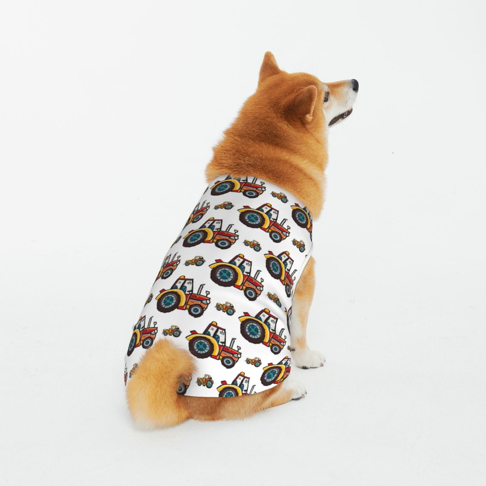 Balery Cartoon Tractor Pattern Cat Dog Sweater,Knit Big Dog Sweater ...