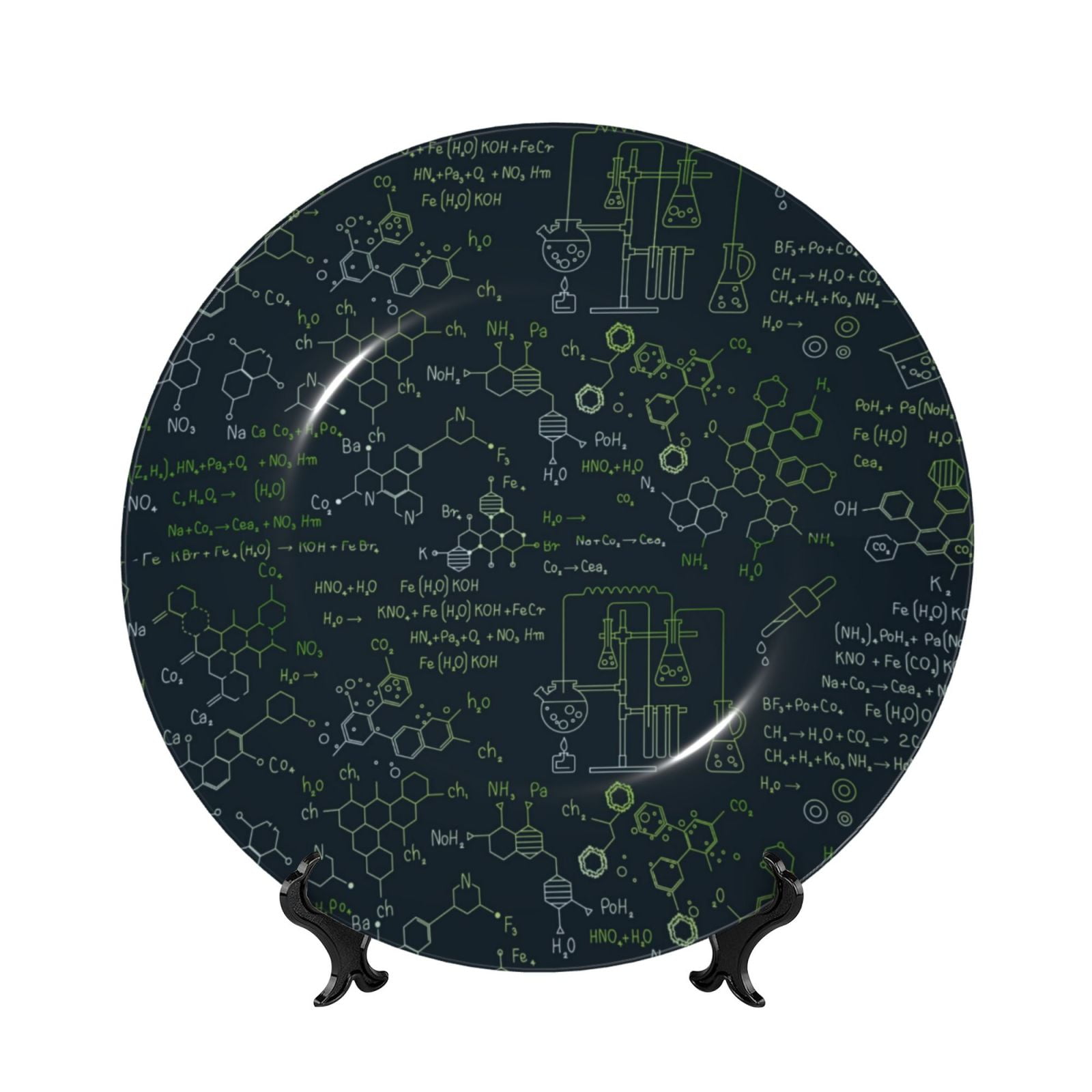 Balery Chemistry Formulas 2 Print Bone China Decorative Plate Ceramic ...