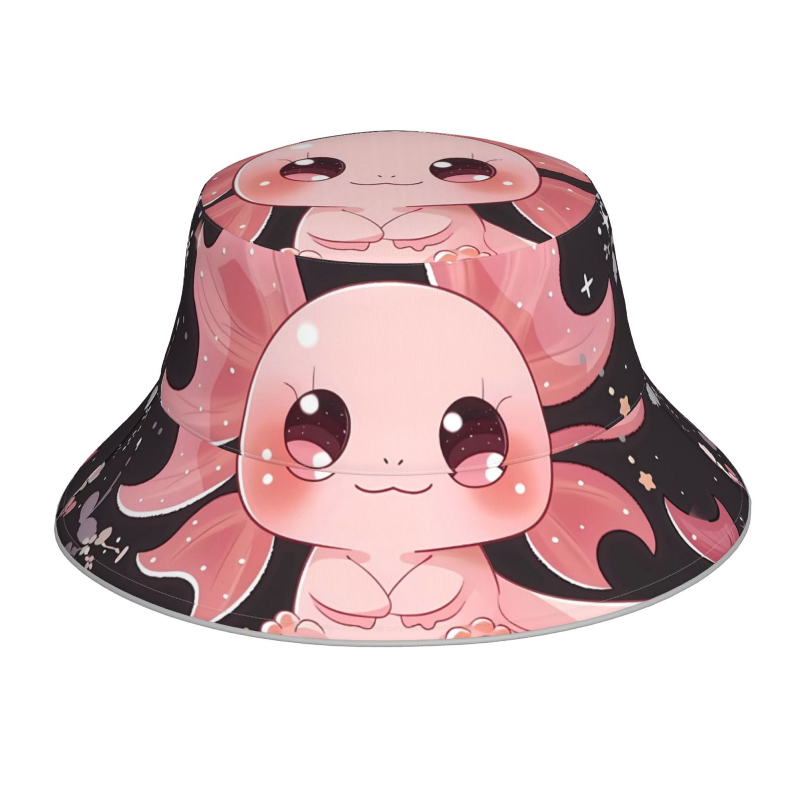 Balery Chibi Axolotl Sakura Fantasy Sun Hats for Men Women Bucket Hat ...