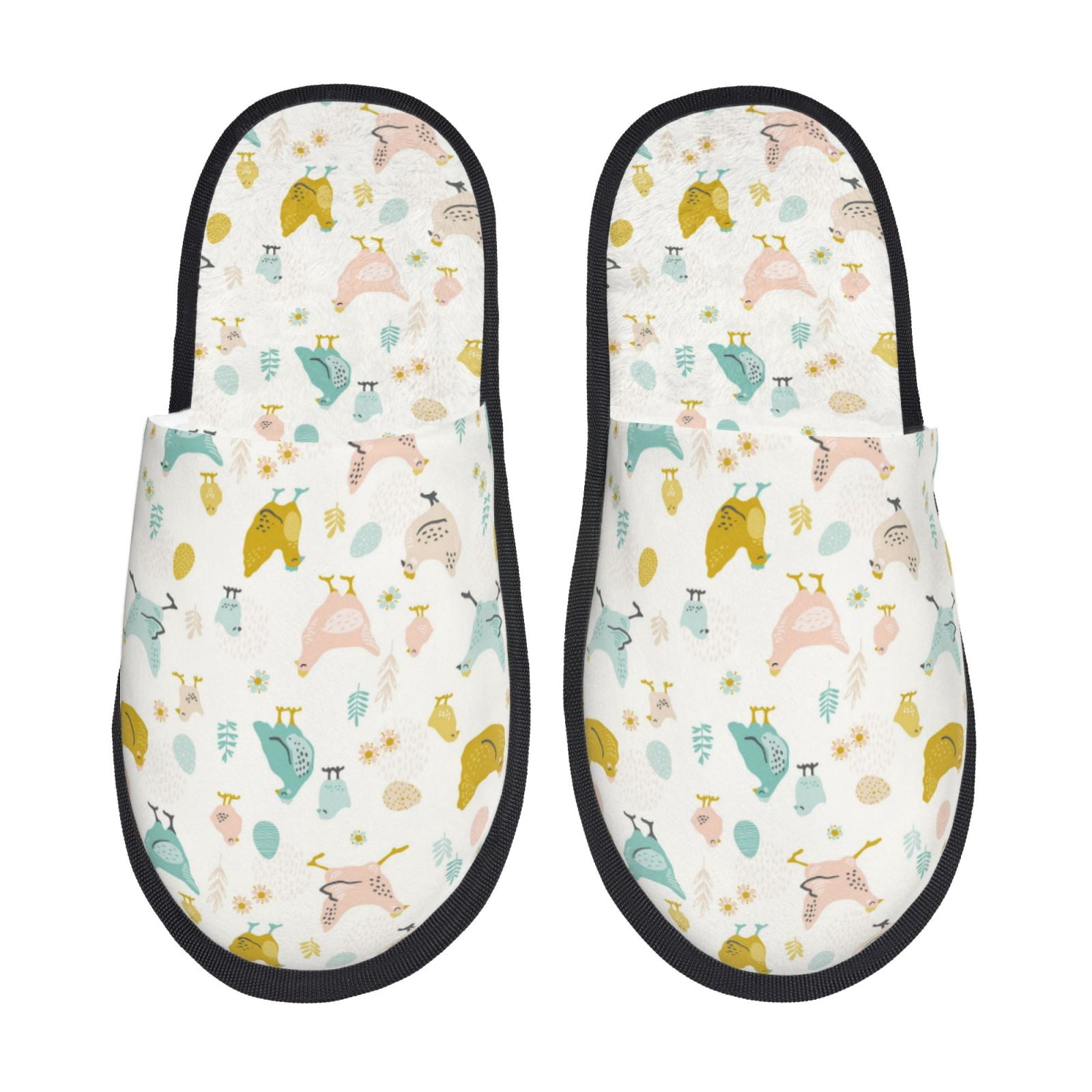 Balery Chicken Slient Indoor Furry Fleece Comfort House Shoes Soft Non ...