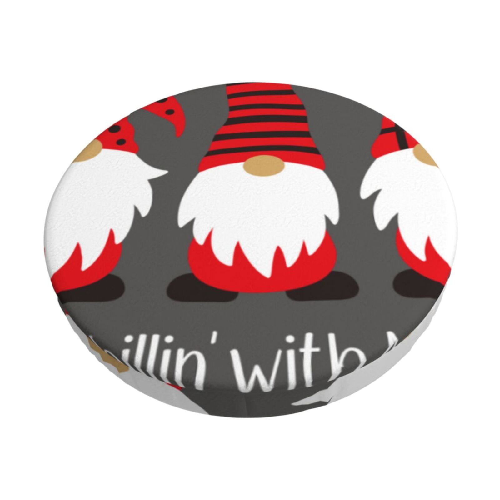 Balery Chillin with My Gonme Round Bar Stool Seat Covers Velvet Fabric ...