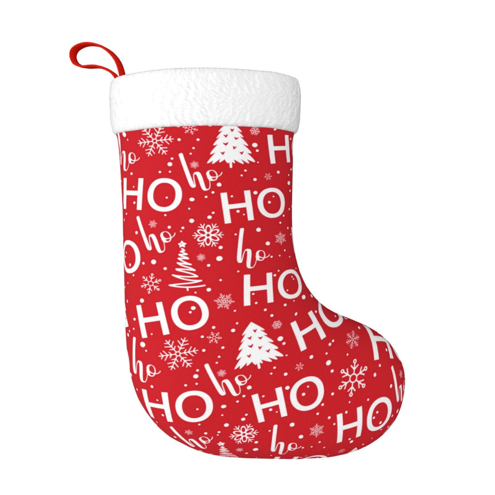 Balery Christmas Hohoho Pattern Christmas Stockings with Initials, 18 ...