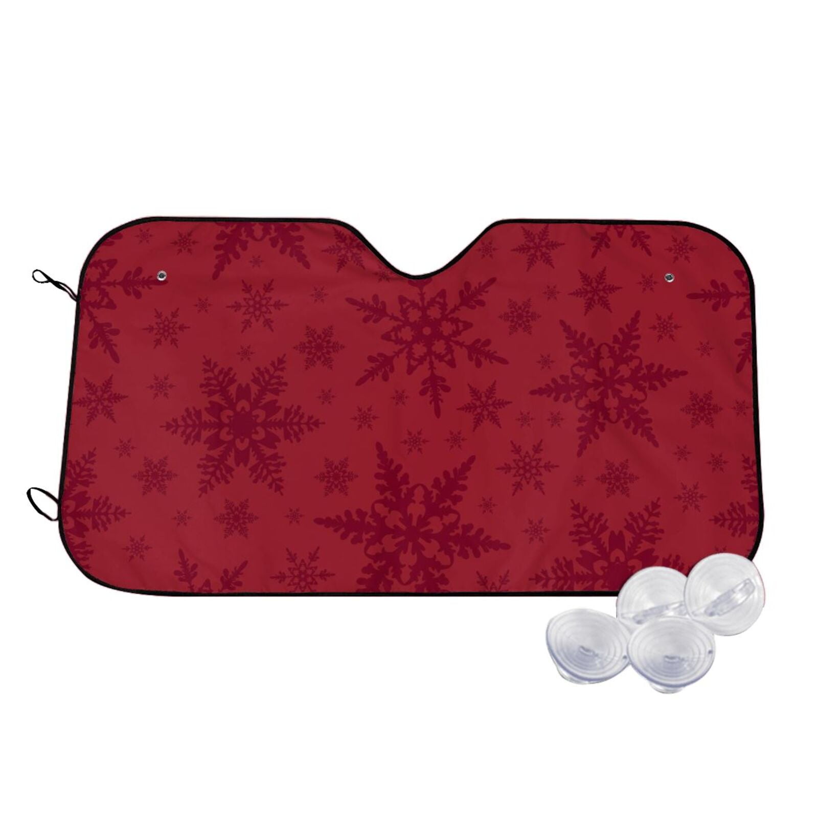 Balery Christmas Red Snowflakes Windshield Sun Shade, Car Front Window ...