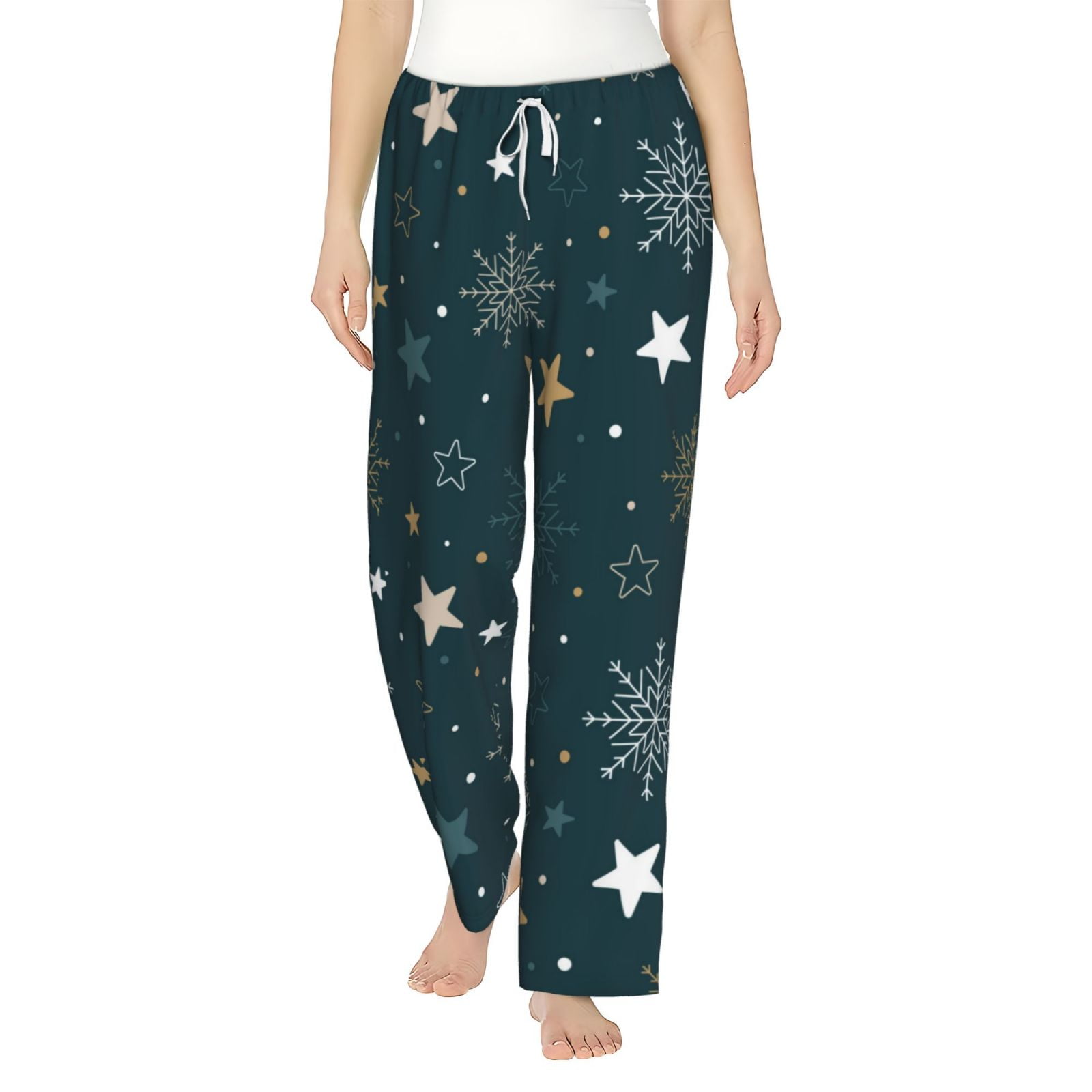 Balery Christmas Snowflake print Women's Pajama Pants,Ultra Lightweight ...